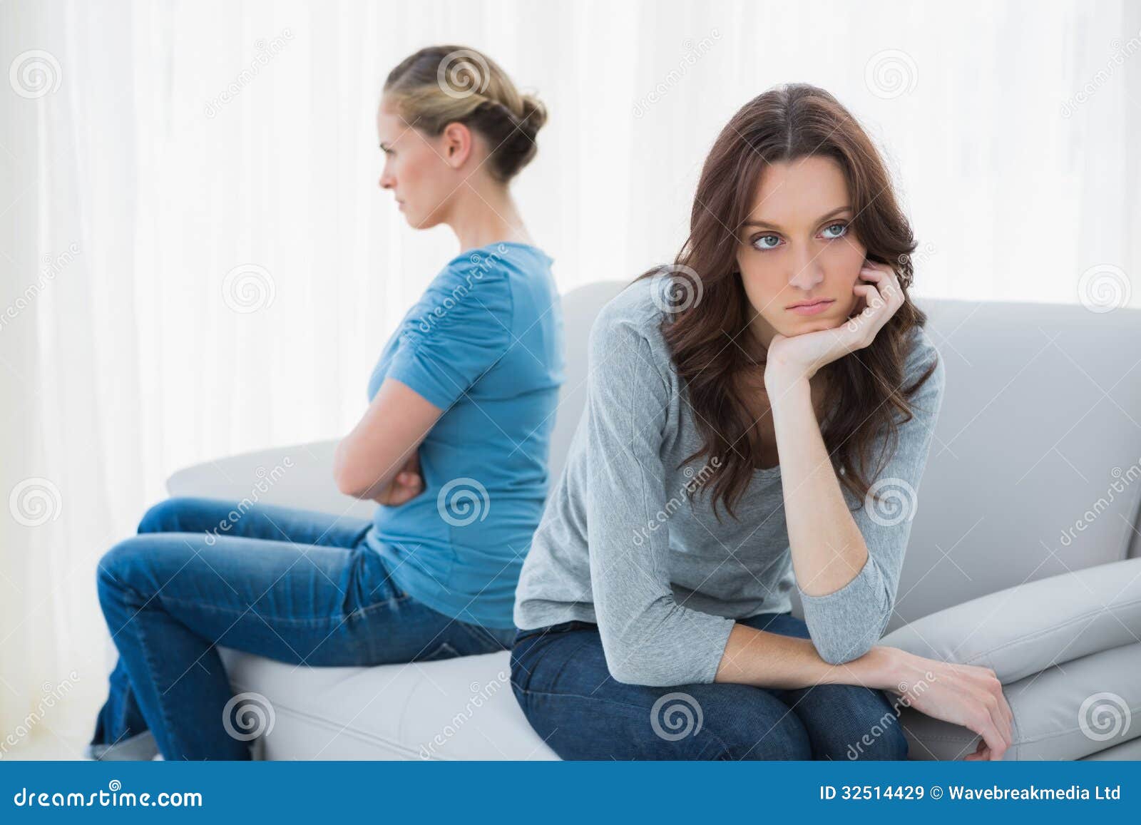 Angry Women after a Fight Not Speaking Stock Image - Image of dispute ...
