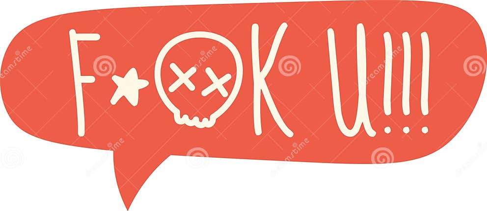 Angry Words Speech Bubble stock illustration. Illustration of comic ...