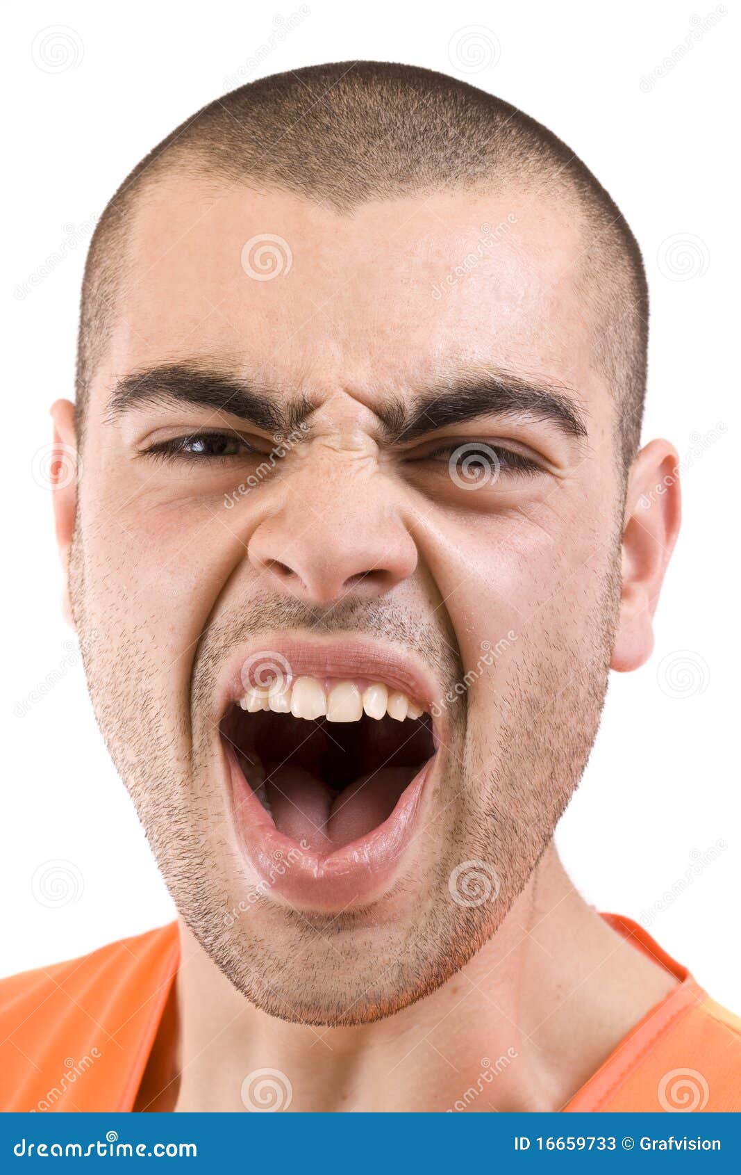Angry worker stock image. Image of studio, frustrated - 16659733