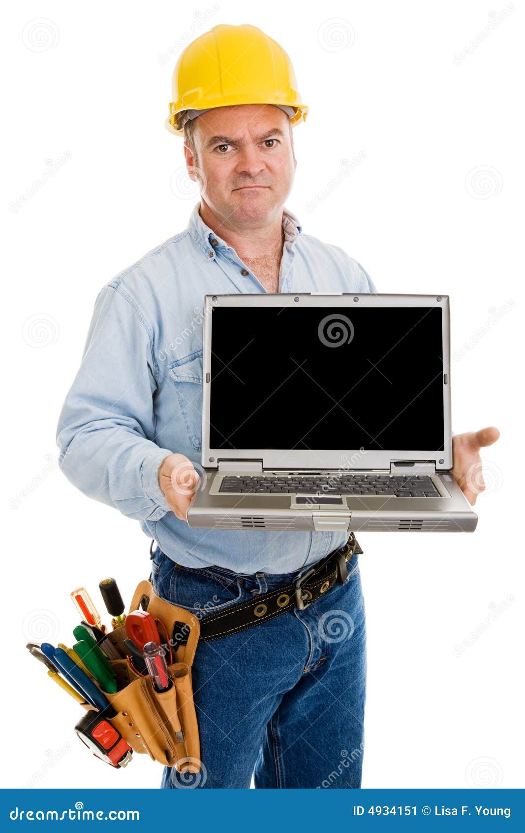 Angry Worker with Message stock image. Image of message - 4934151