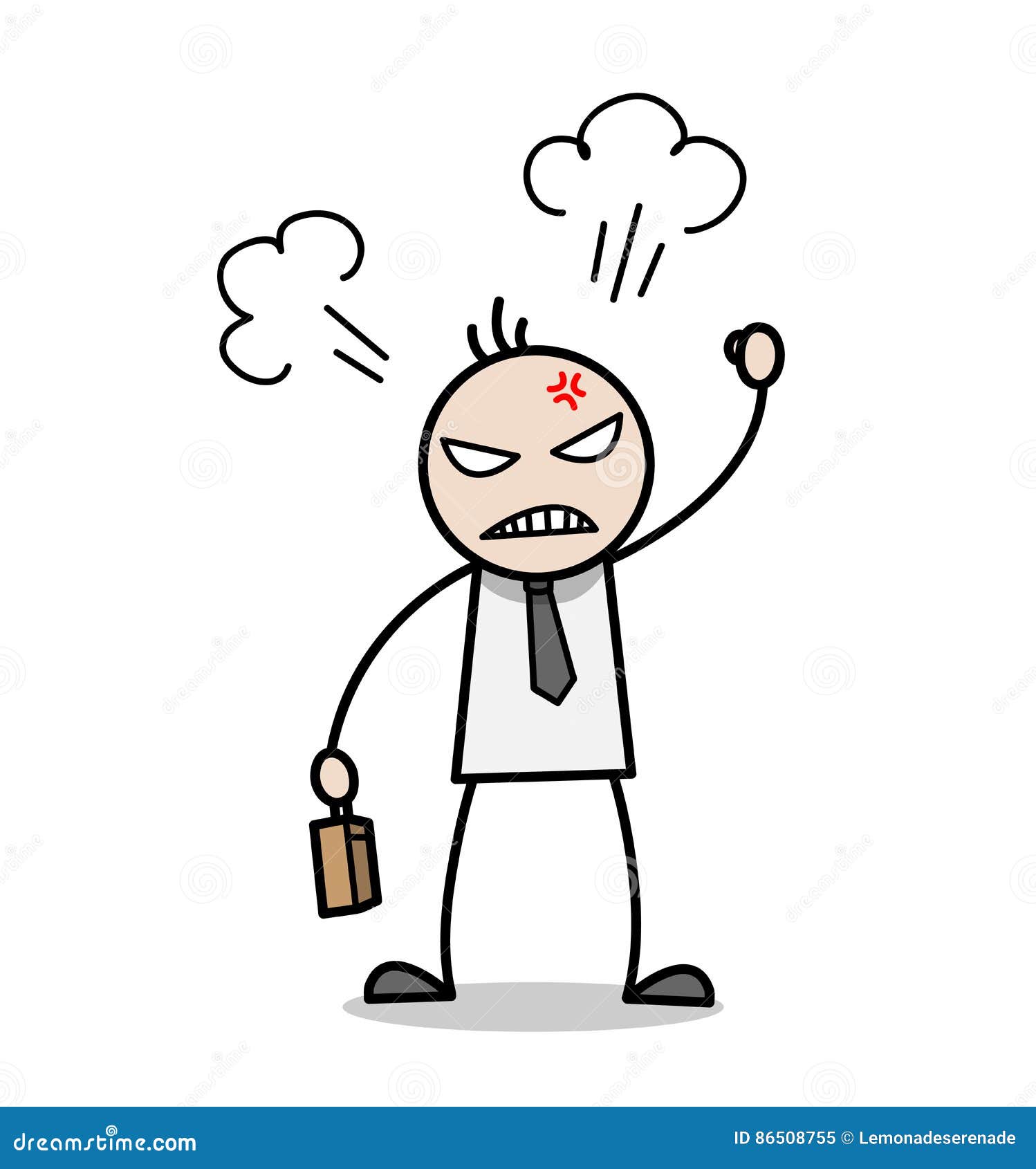 Angry Worker Protesting Doodle Stock Vector - Illustration of suing ...