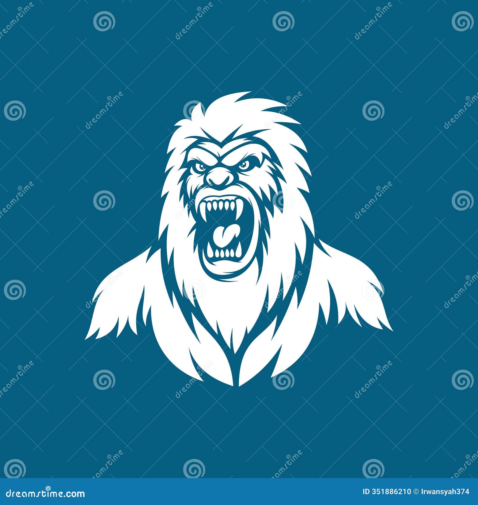 Yeti Mascot Esport Logo Vector | CartoonDealer.com #351640232
