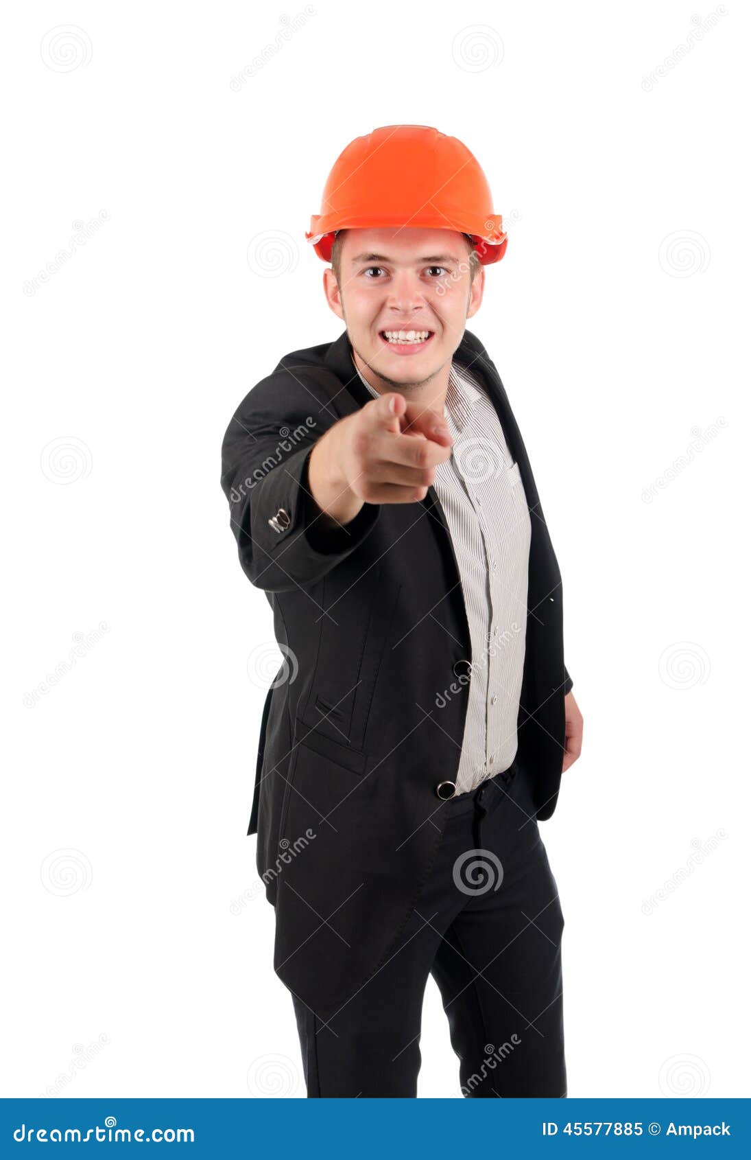 Angry Young Architect Snarling and Pointing Stock Image - Image of ...