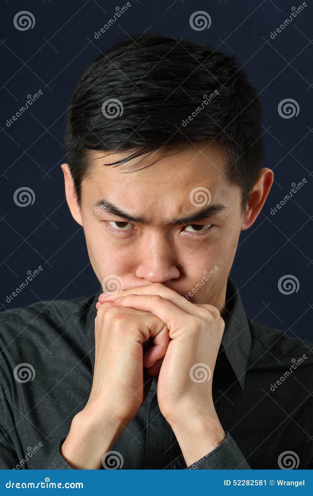 Angry young Asian man stock image. Image of chinese, fist - 52282581