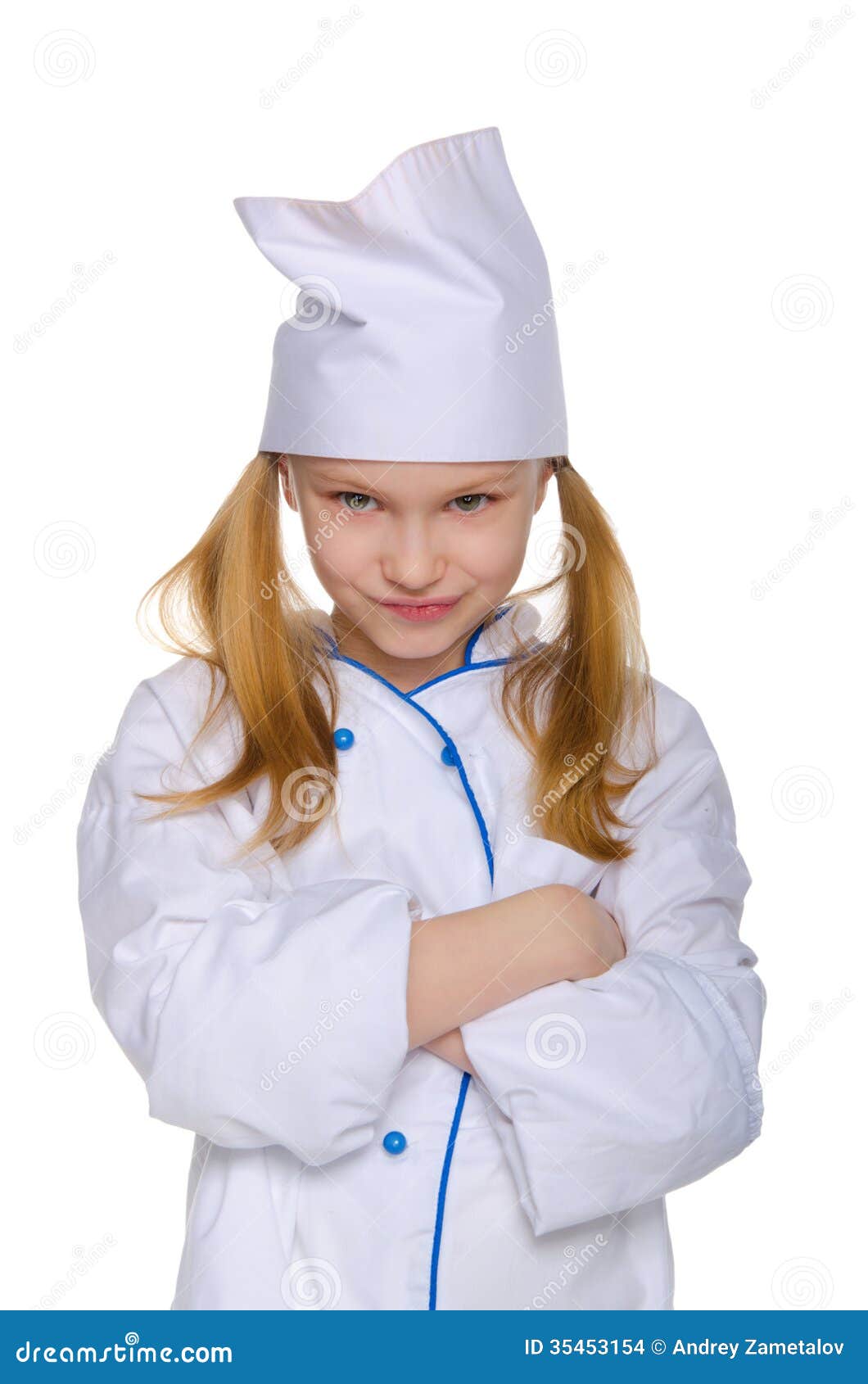 Angry young blonde chef stock photo. Image of person - 35453154