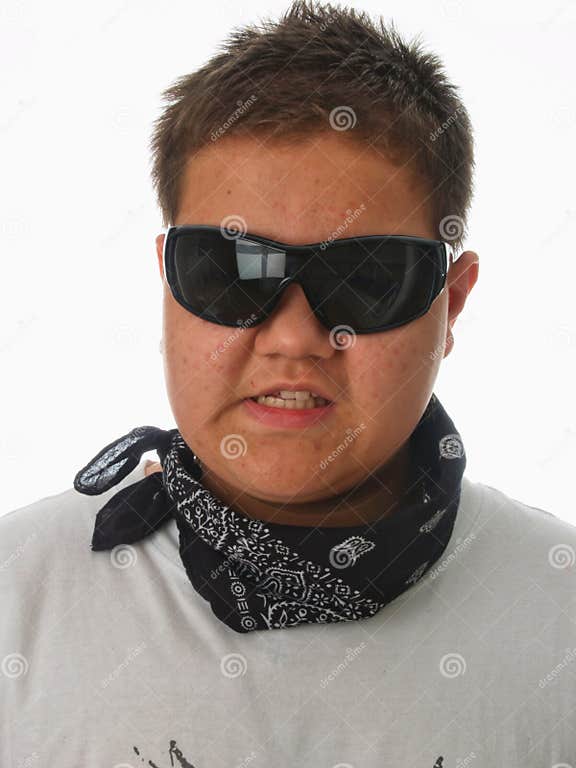 Angry Young boy with cap stock photo. Image of style - 12355666