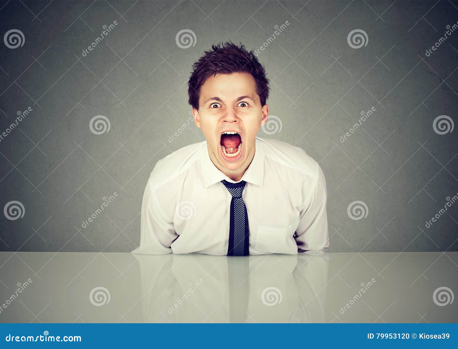 Angry Young Business Man Screaming Stock Photo - Image of caucasian ...