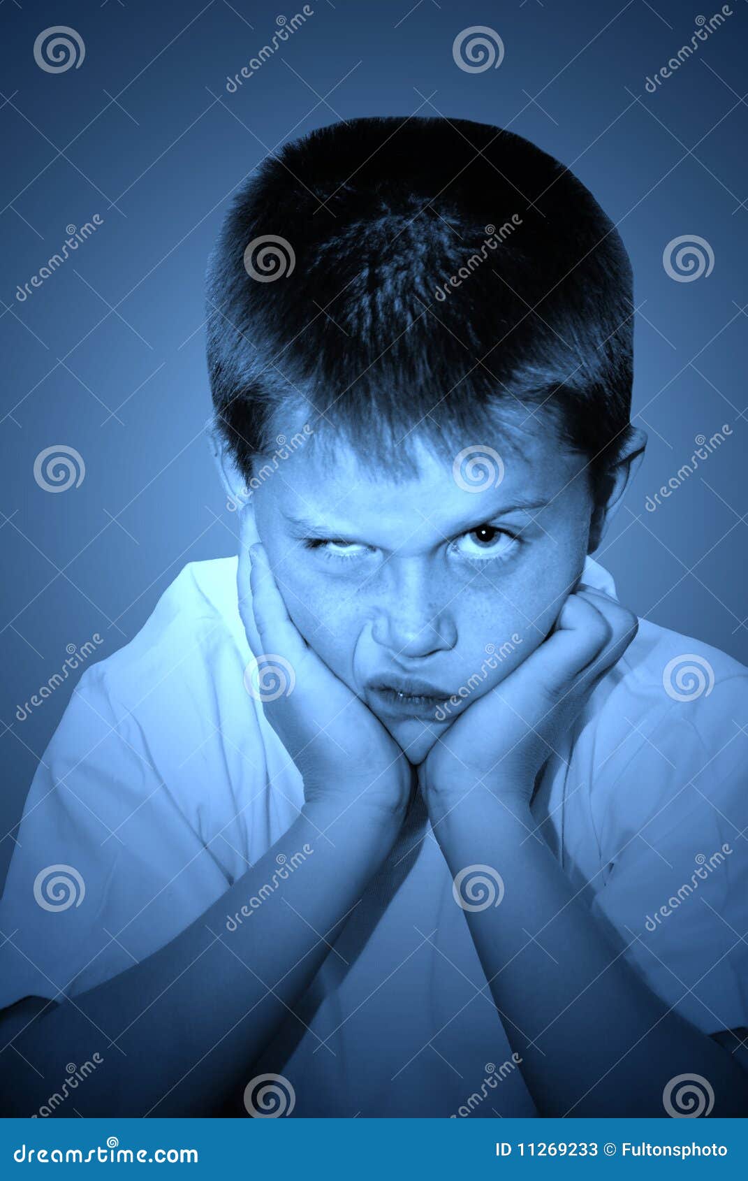 Angry young child stock image. Image of face, frowning - 11269233