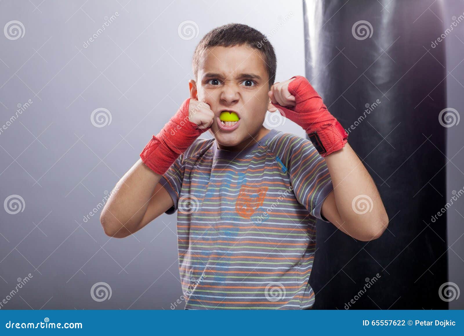 Angry young child boxing stock photo. Image of sport - 65557622