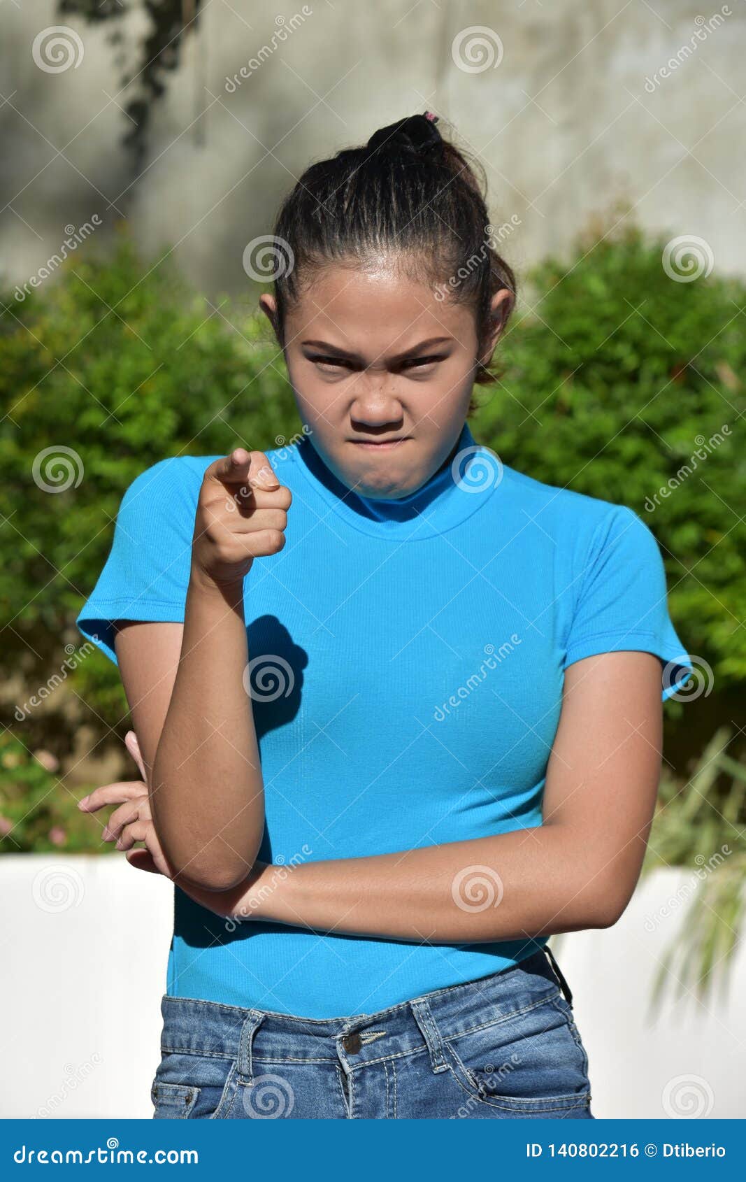 Angry Young Filipina Female Stock Photo - Image of filipina, minority ...