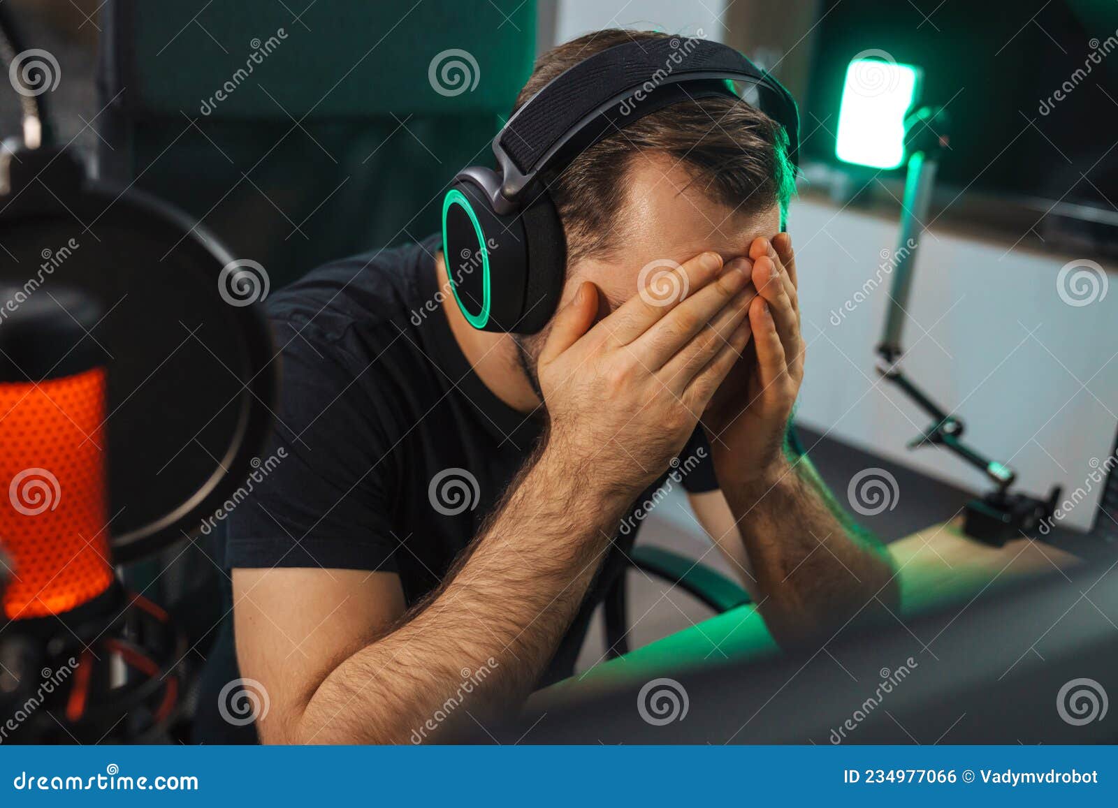 Angry Young Gamer Playing Game on Computer Stock Photo - Image of white ...