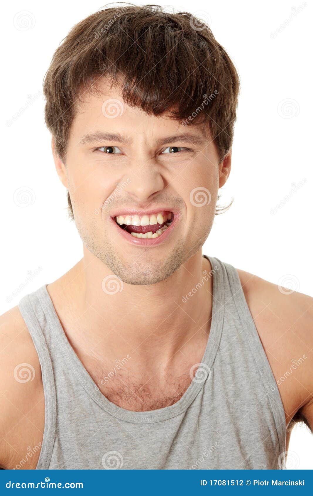 Angry young man stock photo. Image of isolated, camera - 17081512