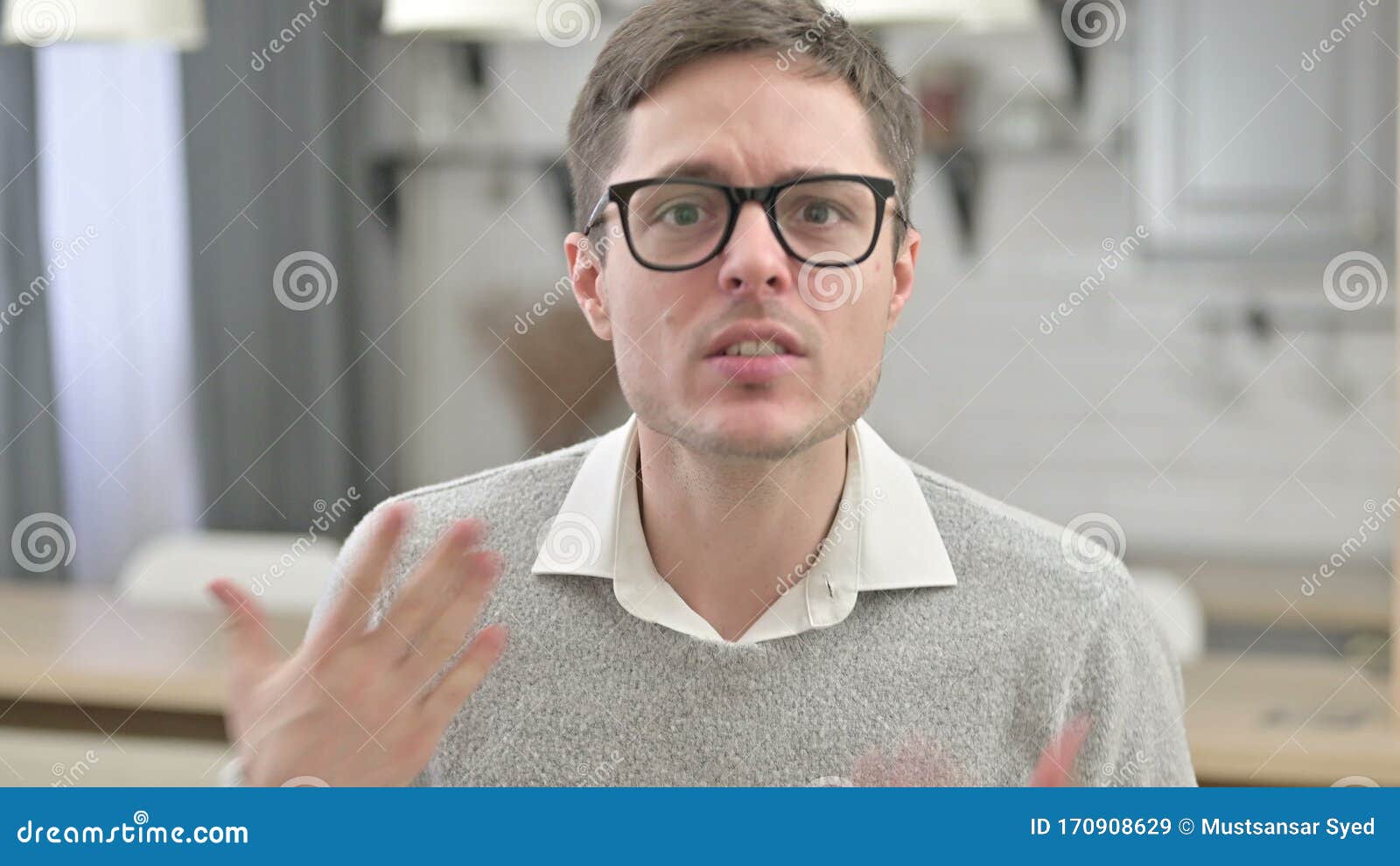 Angry Young Man Arguing and Fighting Stock Video - Video of portrait ...