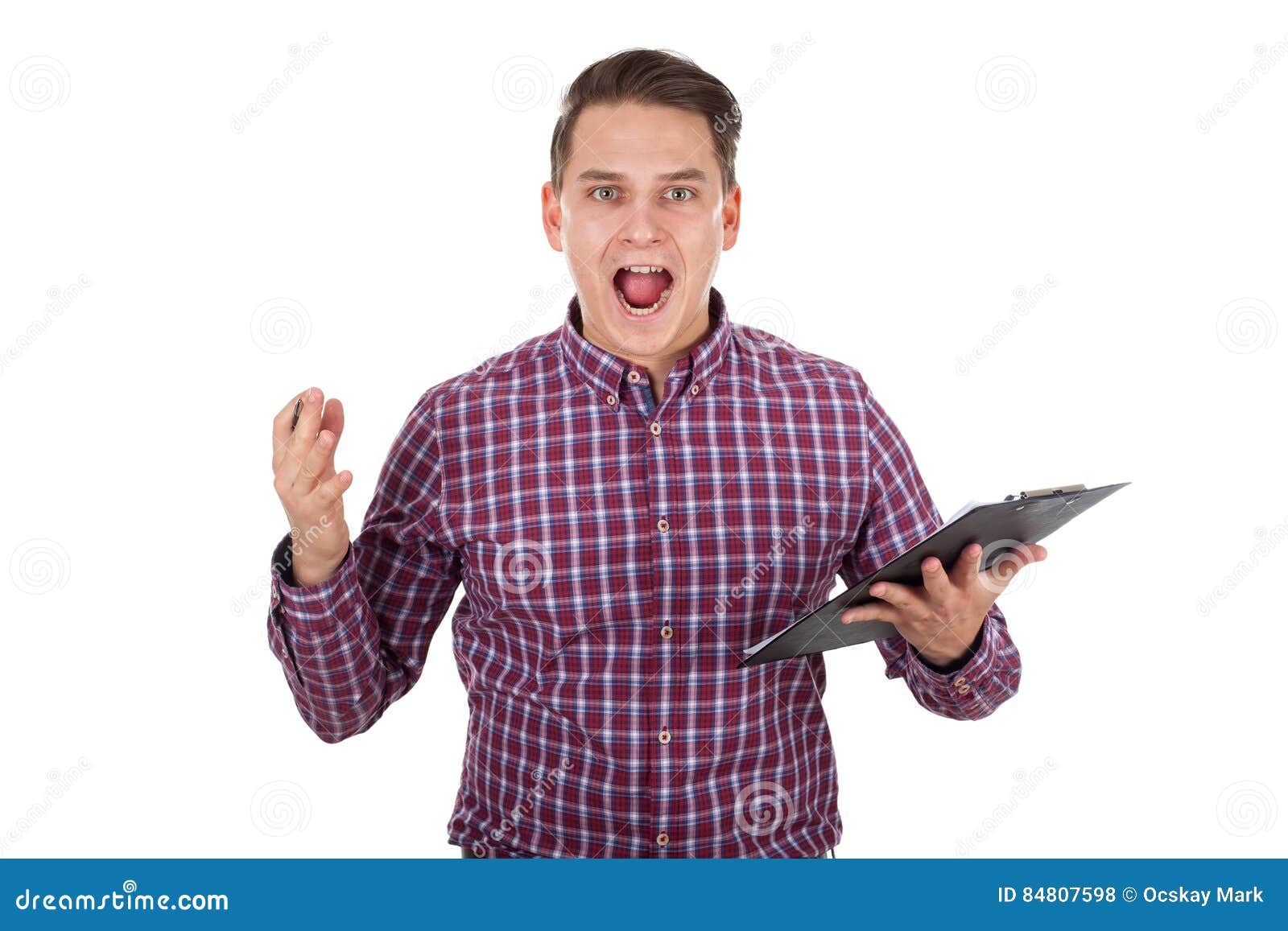 Angry Young Man Doing Paperwork Stock Photo - Image of confident ...