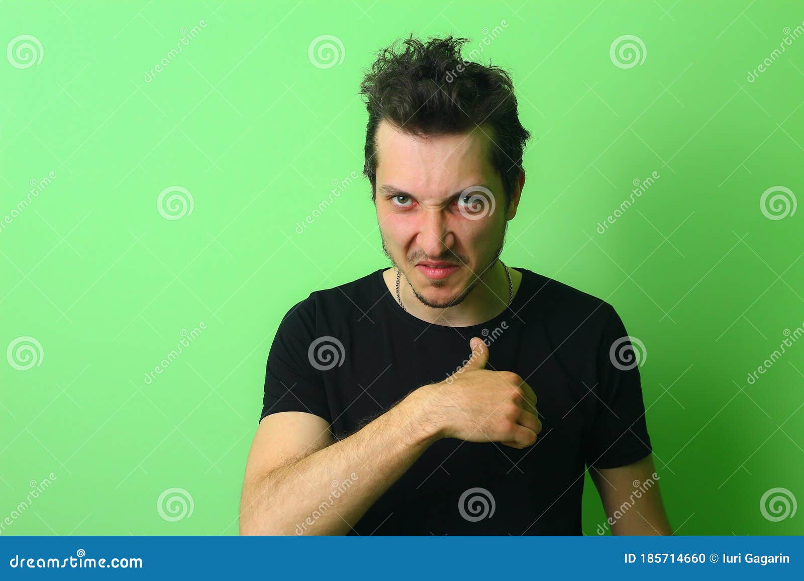 Angry Young Man, Emotion of Aggression Stock Photo - Image of ...