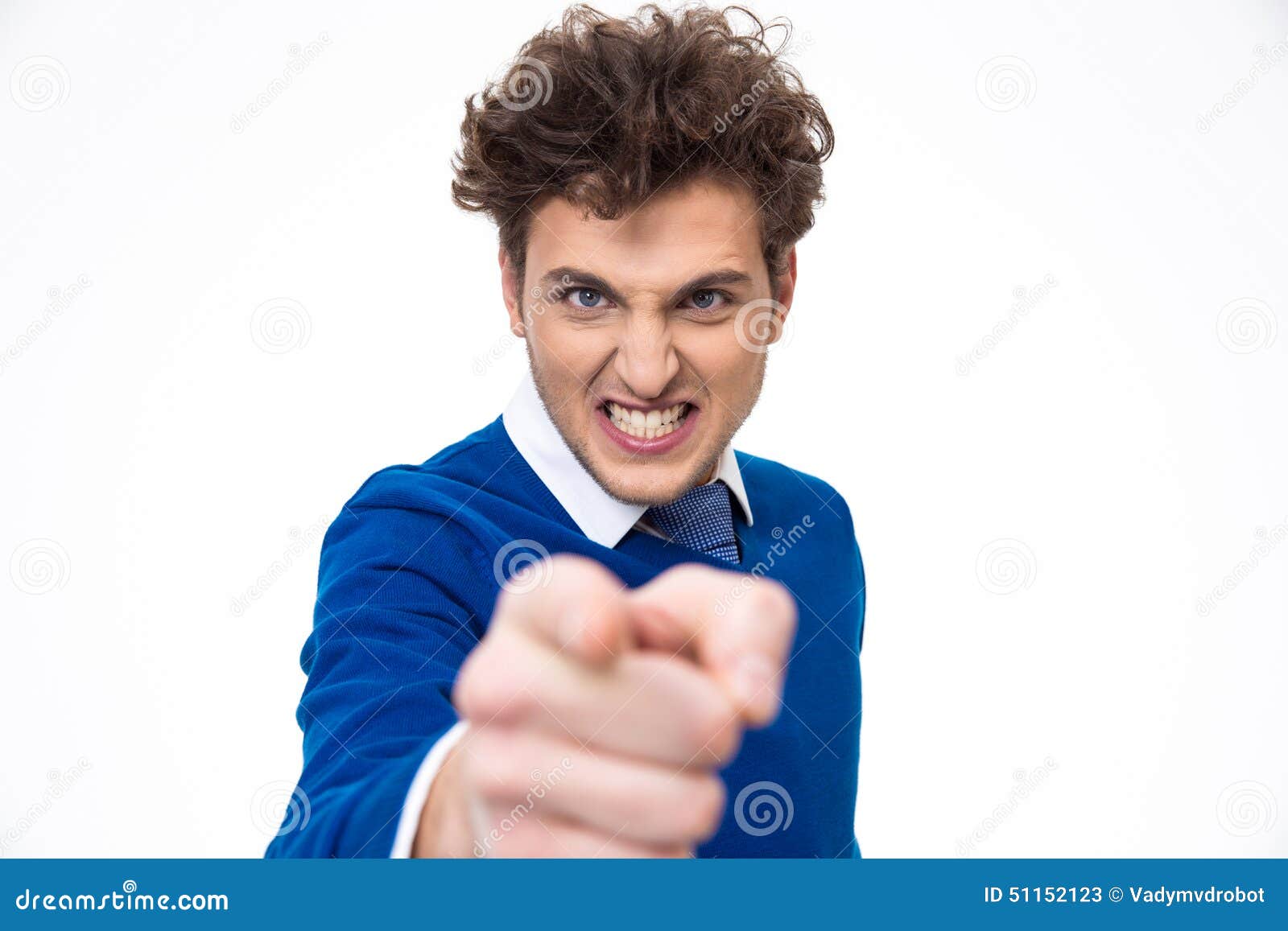Angry Young Man Pointing at You Stock Image - Image of employment ...