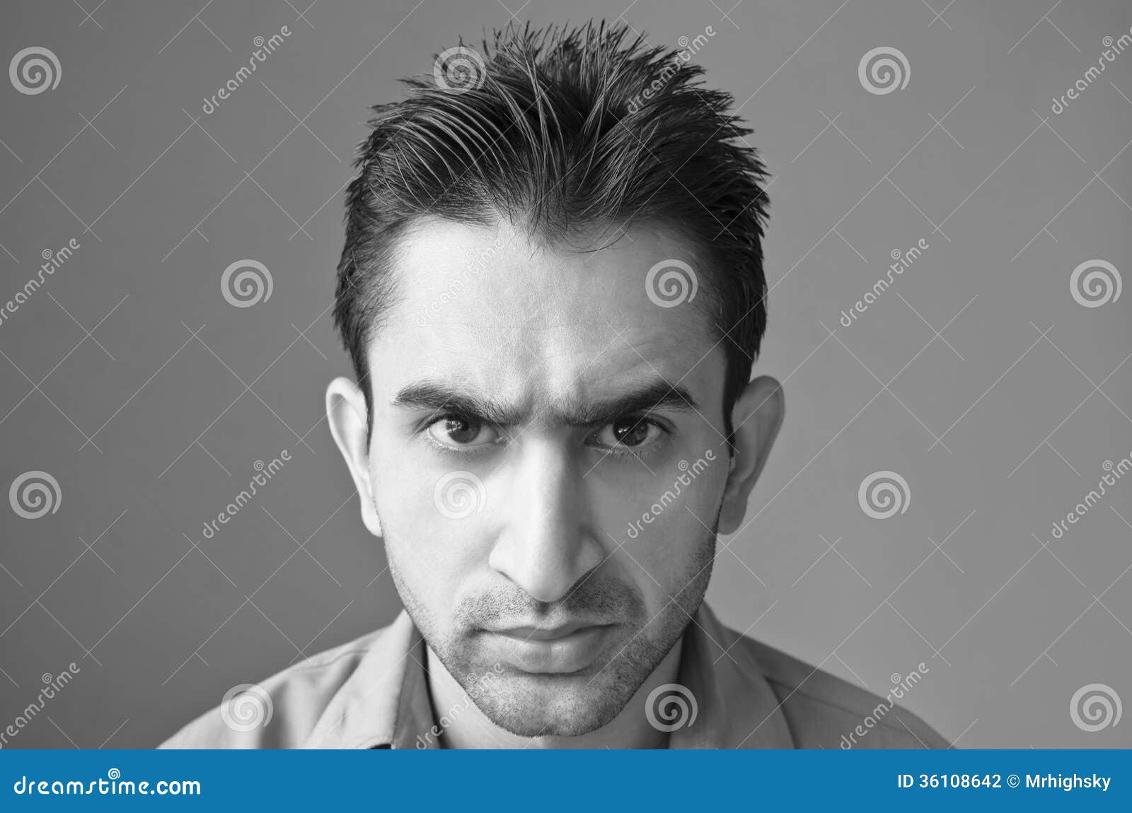 Angry young man portrait stock photo. Image of white - 36108642