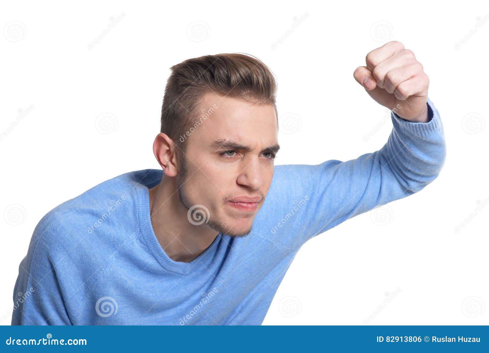Angry young man stock photo. Image of caucasian, scary - 82913806