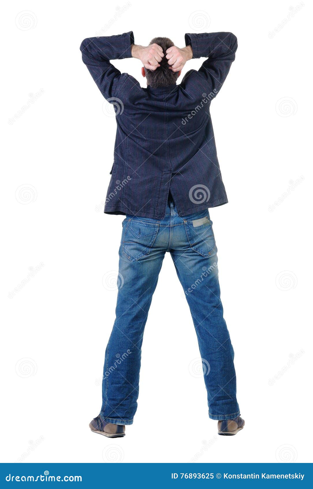 Angry young man. Rear view stock image. Image of angry - 76893625