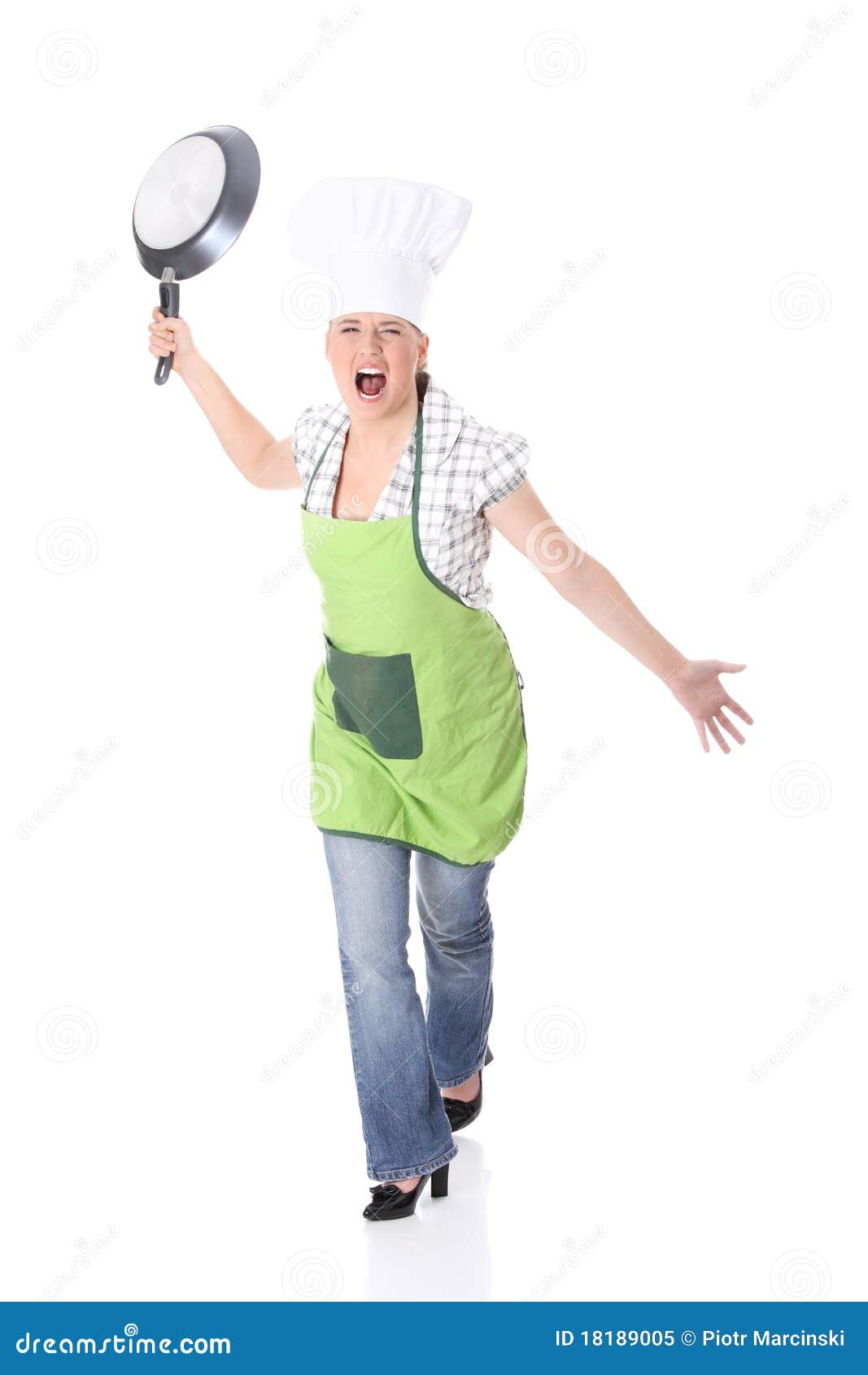 Angry young woman cooking stock image. Image of house - 18189005