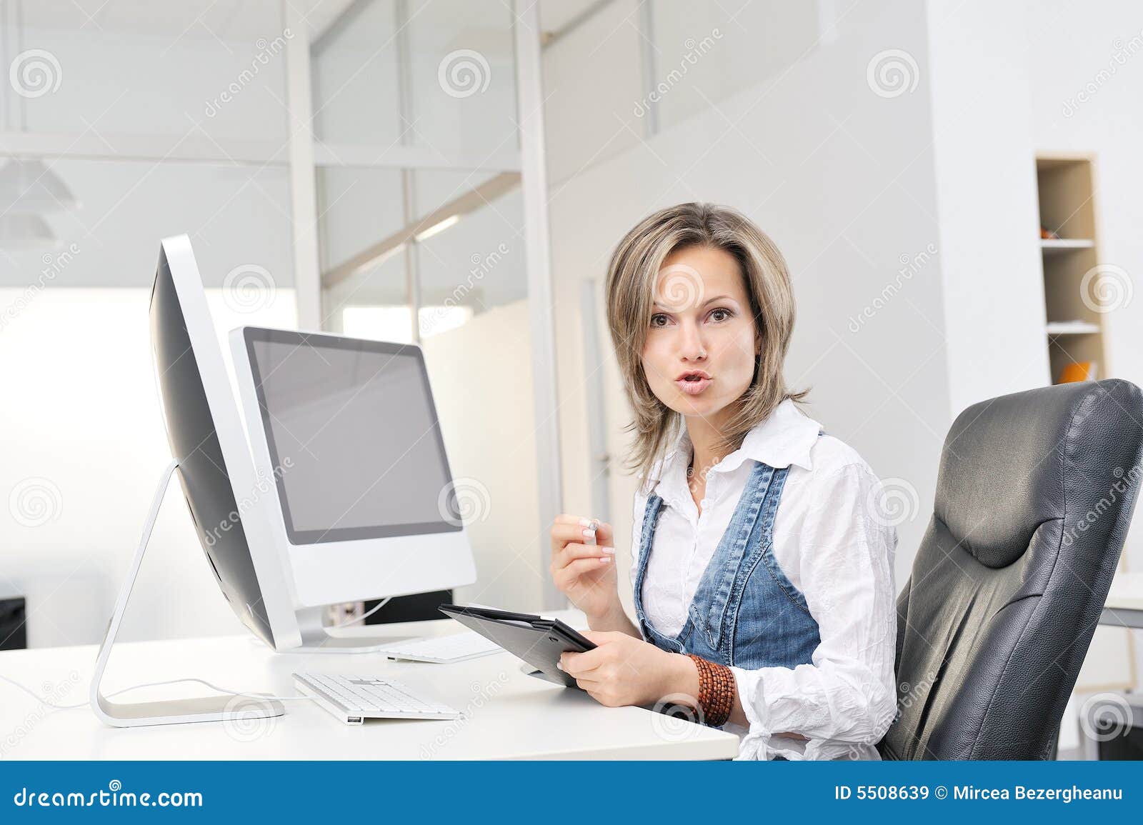 Angry Young Woman at the Office Stock Image - Image of positive, angry ...