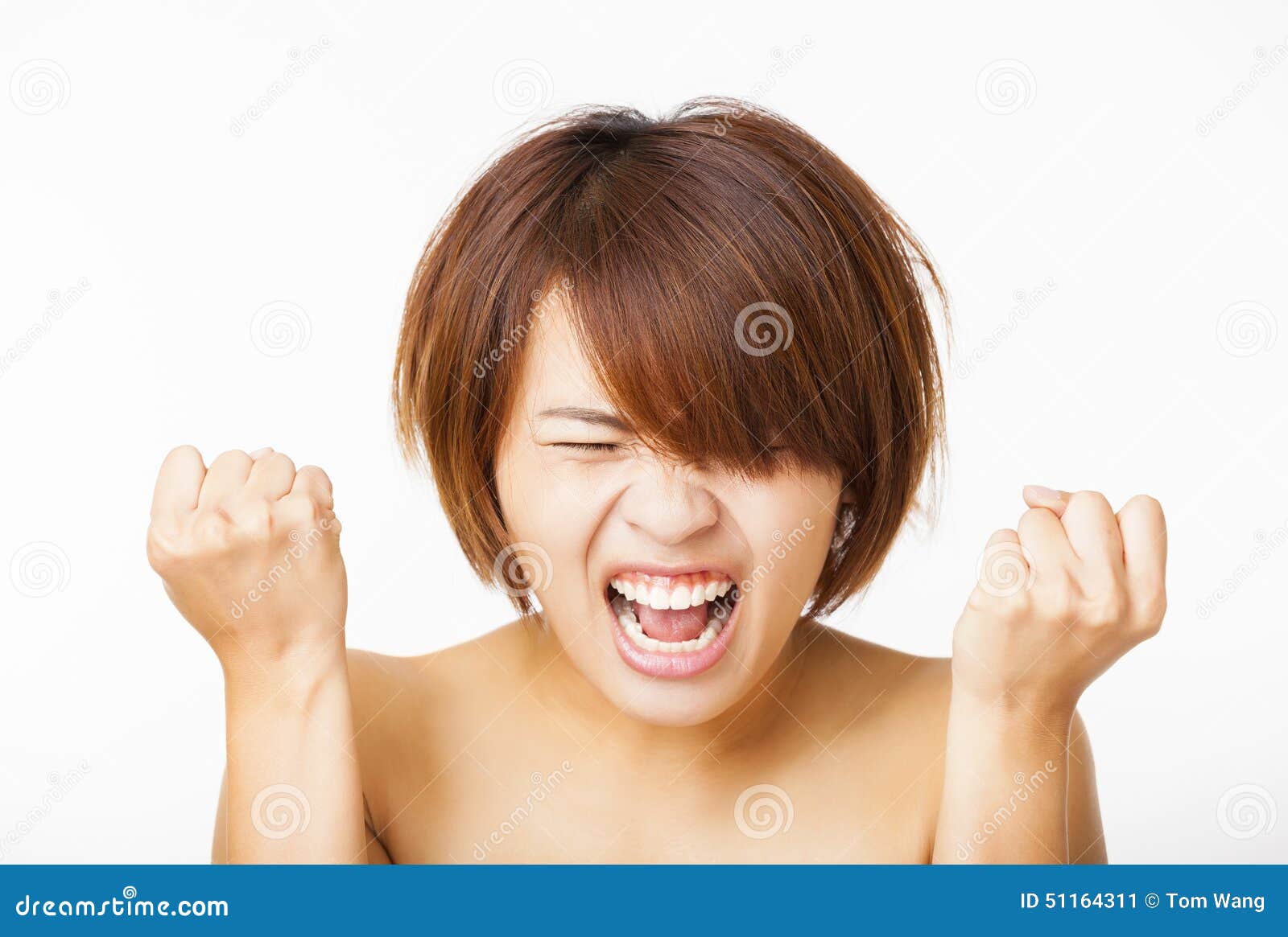 Angry Young Woman and Yelling Screaming Stock Image - Image of chinese ...