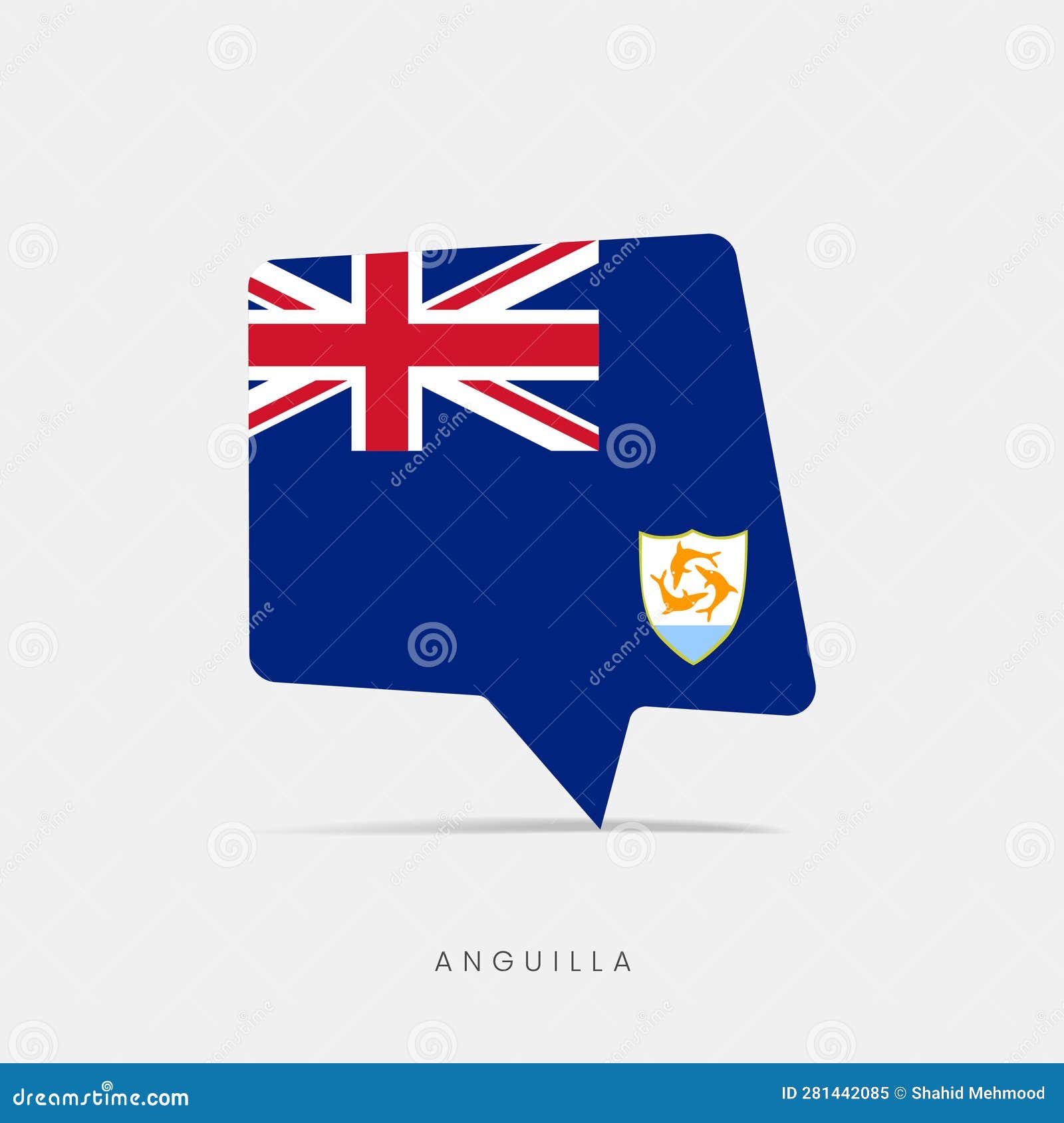 Anguilla Flag Bubble Chat Icon Stock Vector - Illustration of icon ...