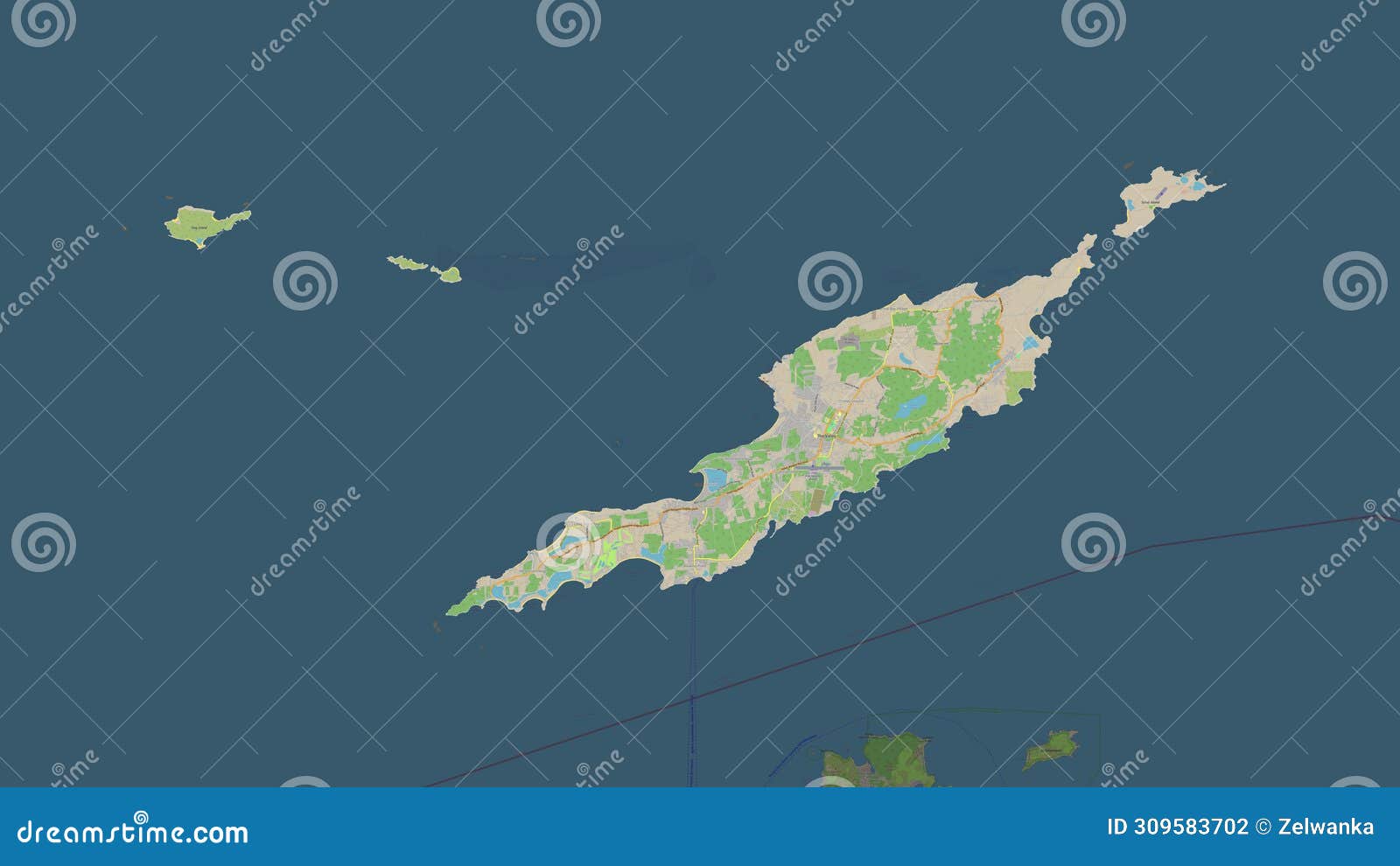 Anguilla Highlighted. Topo Standard Stock Illustration - Illustration ...