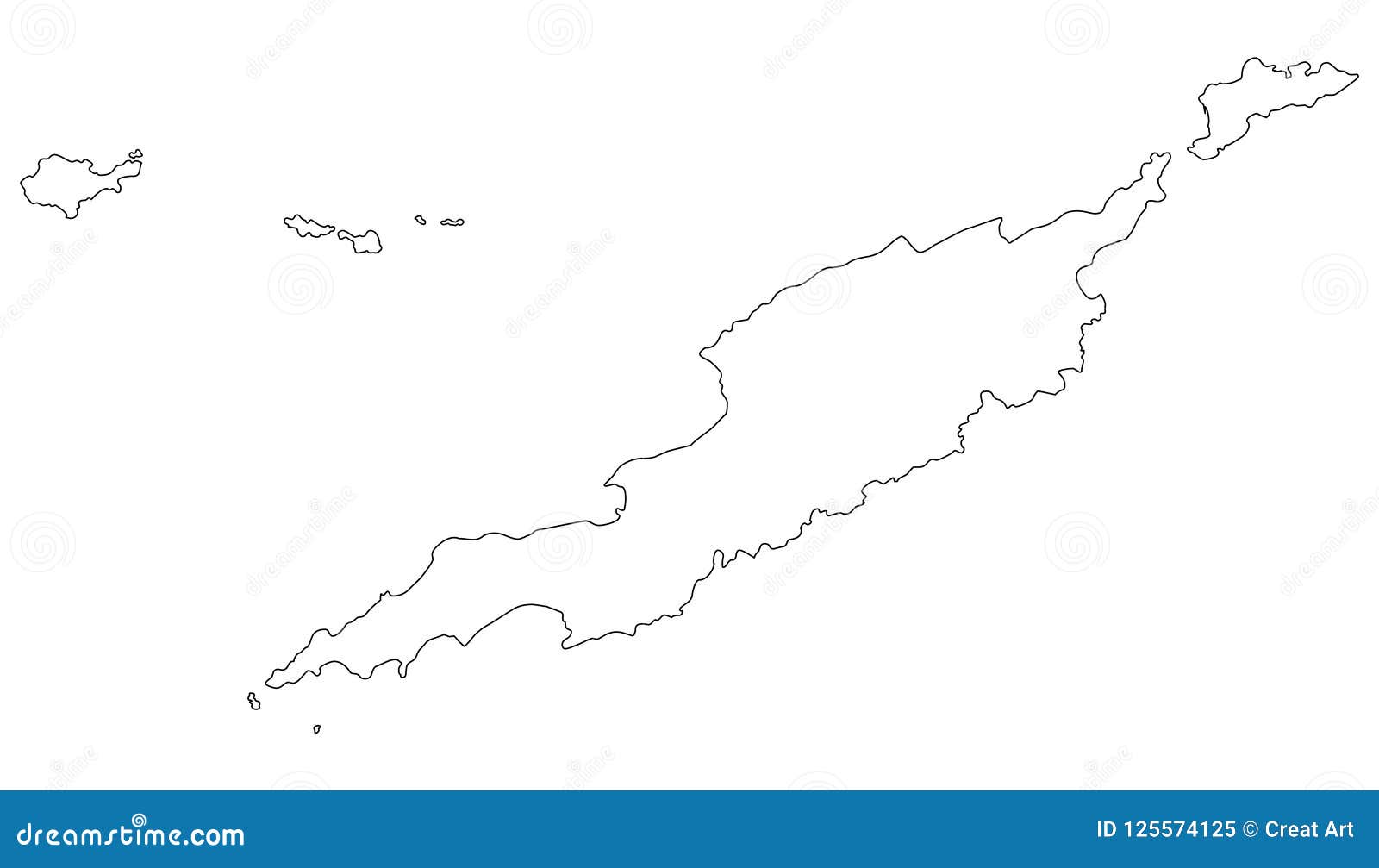 Anguilla Outline Map Vector Illustration Stock Vector - Illustration of ...
