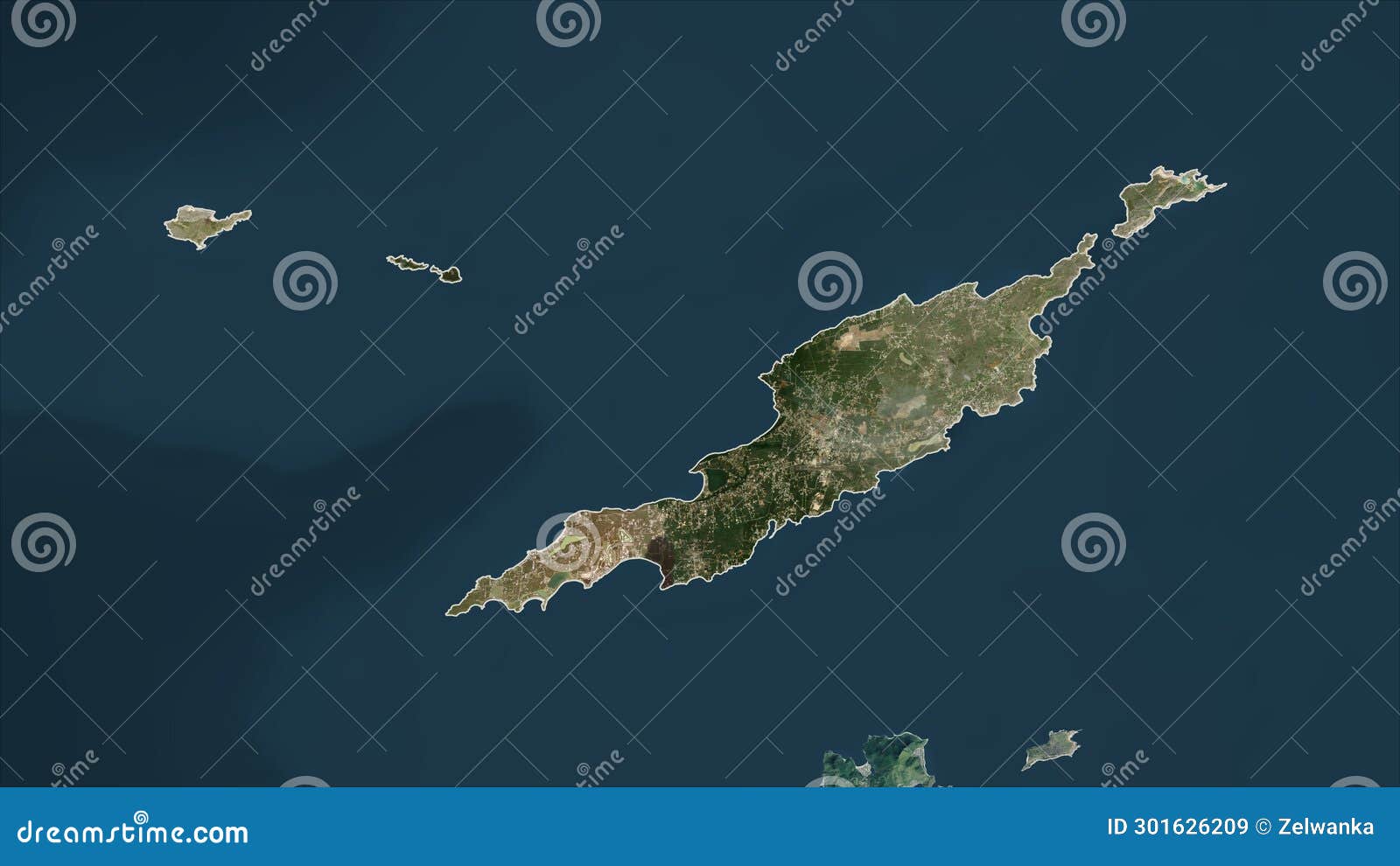 Anguilla Outlined. High-res Satellite Stock Illustration - Illustration ...