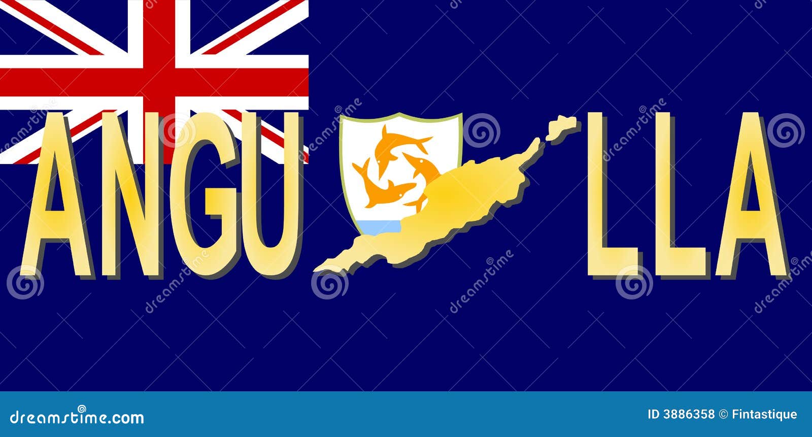 Anguilla-Text mit Karte vektor abbildung. Illustration von schattenbild ...