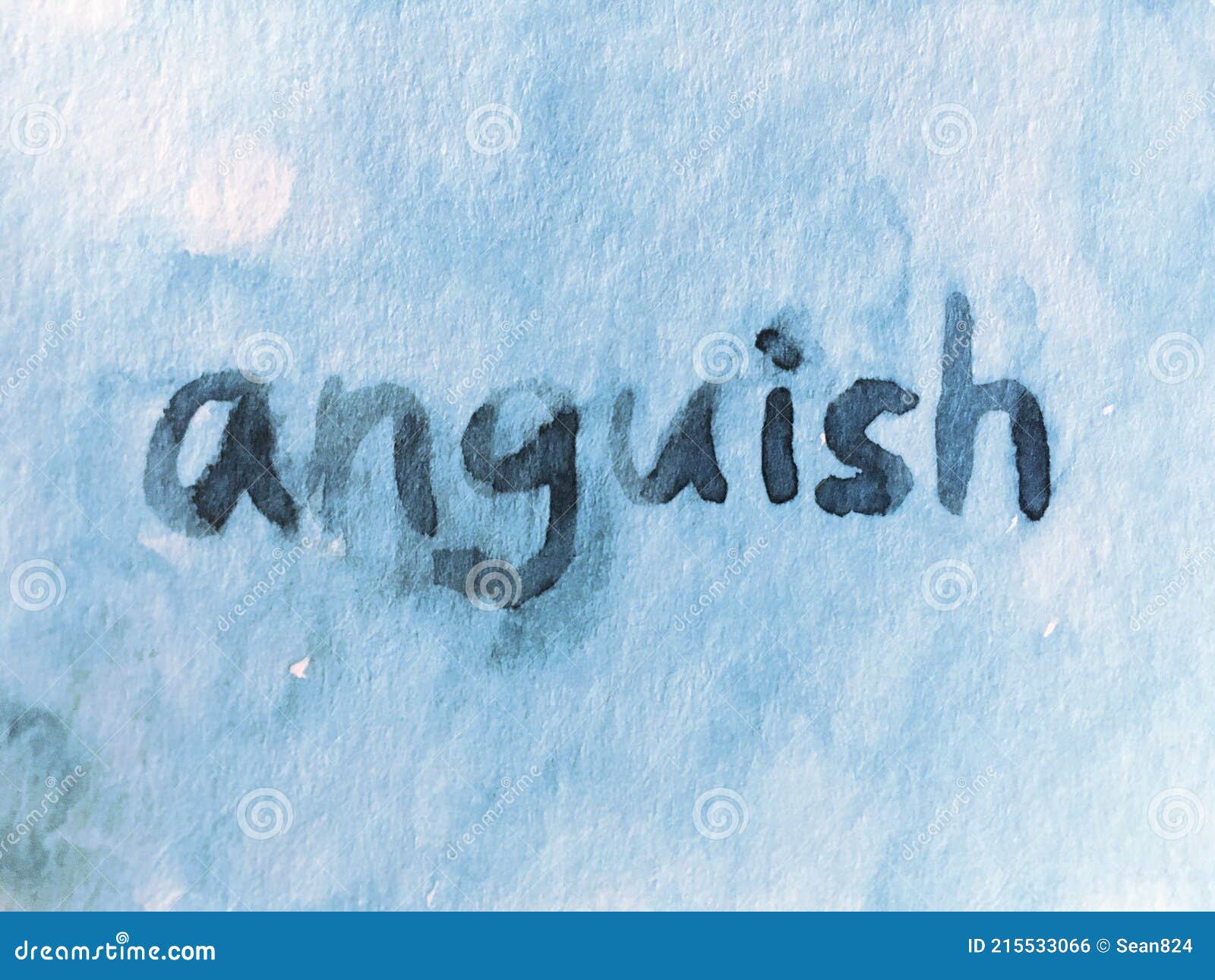Anguish stock photo. Image of font, abstract, word, watercolour - 215533066