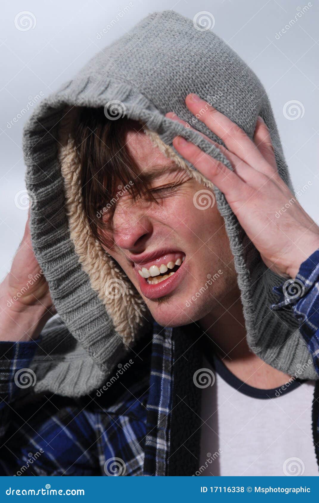 Anguished young man stock photo. Image of depressed, jacket - 17116338
