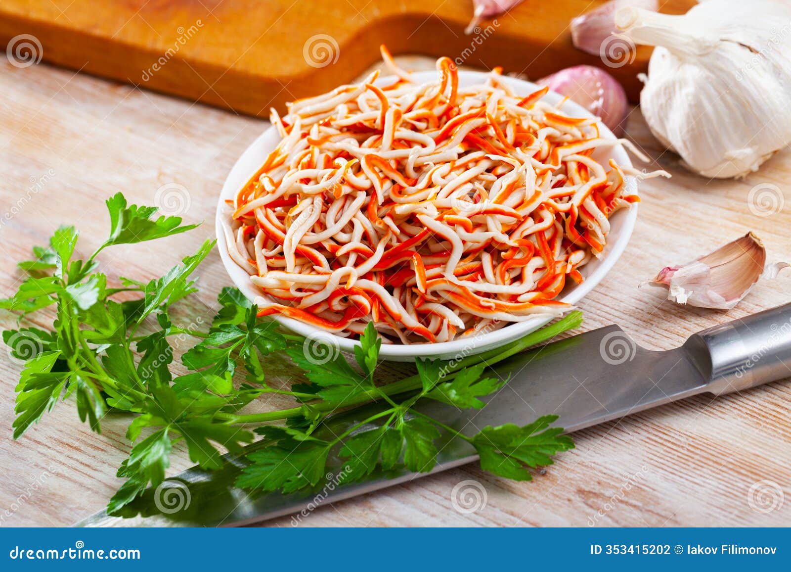 Angula eel fry on plate stock photo. Image of appetizing - 353415202