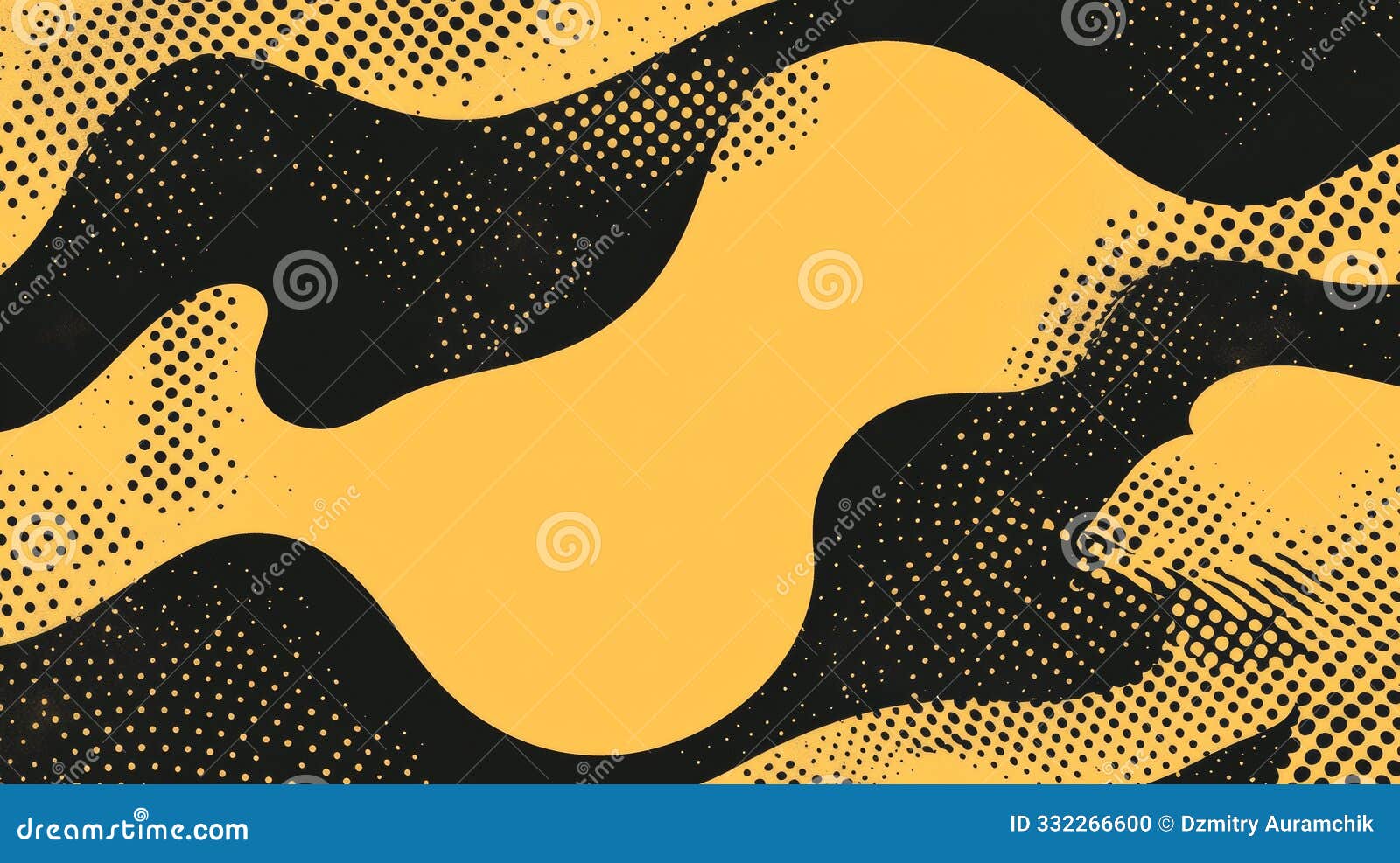Angular Abstract Illustration in Yellow, Black, and Grunge Pattern with ...