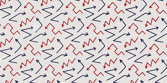 Angular Arrow Pattern. Seamless Print of Zigzags, Sharp Direction ...
