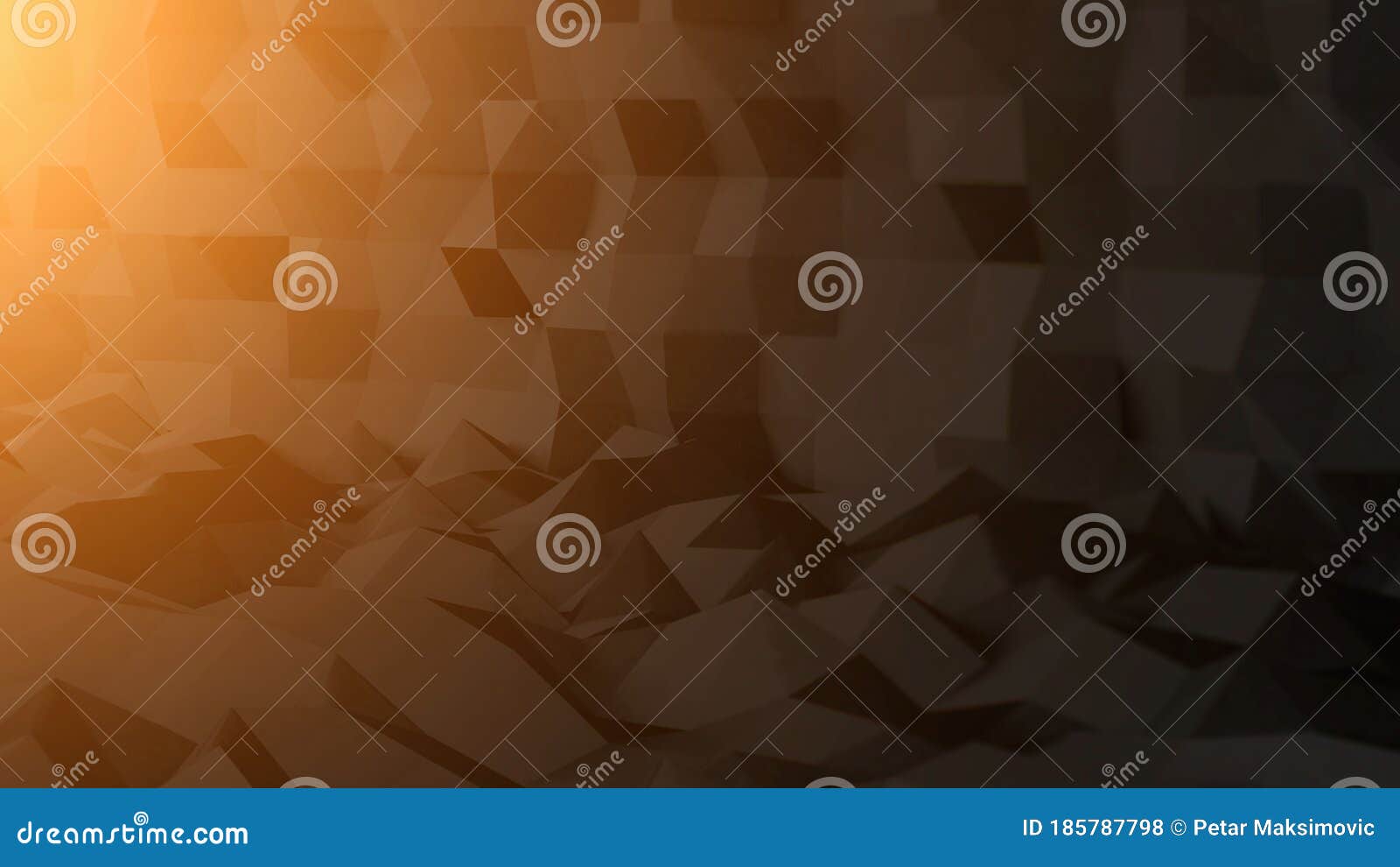 Angular Black and Orange Abstract Background 3d Illustration Stock ...