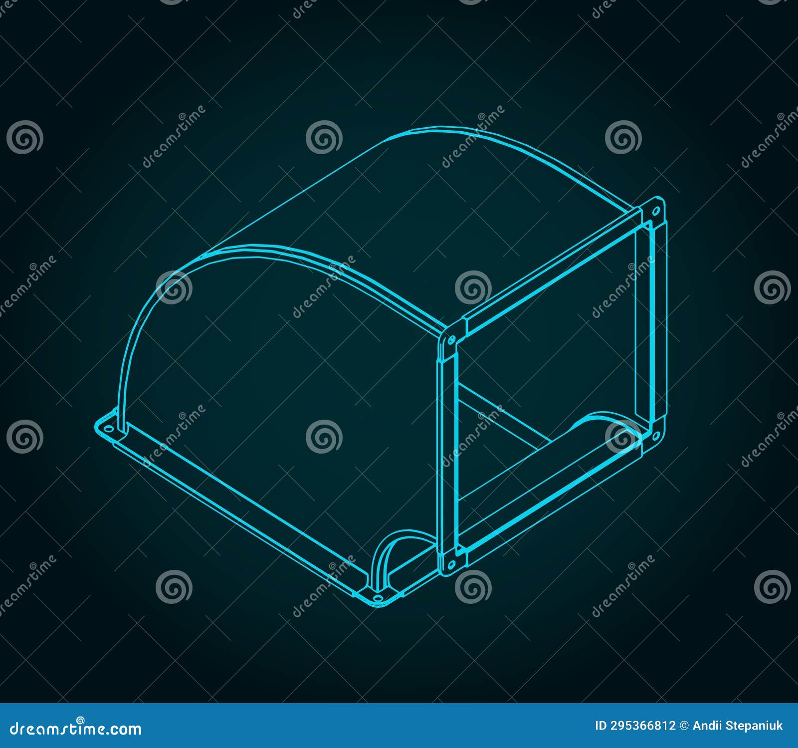 Angular Duct Pipe Blueprint Stock Illustration - Illustration of modern ...