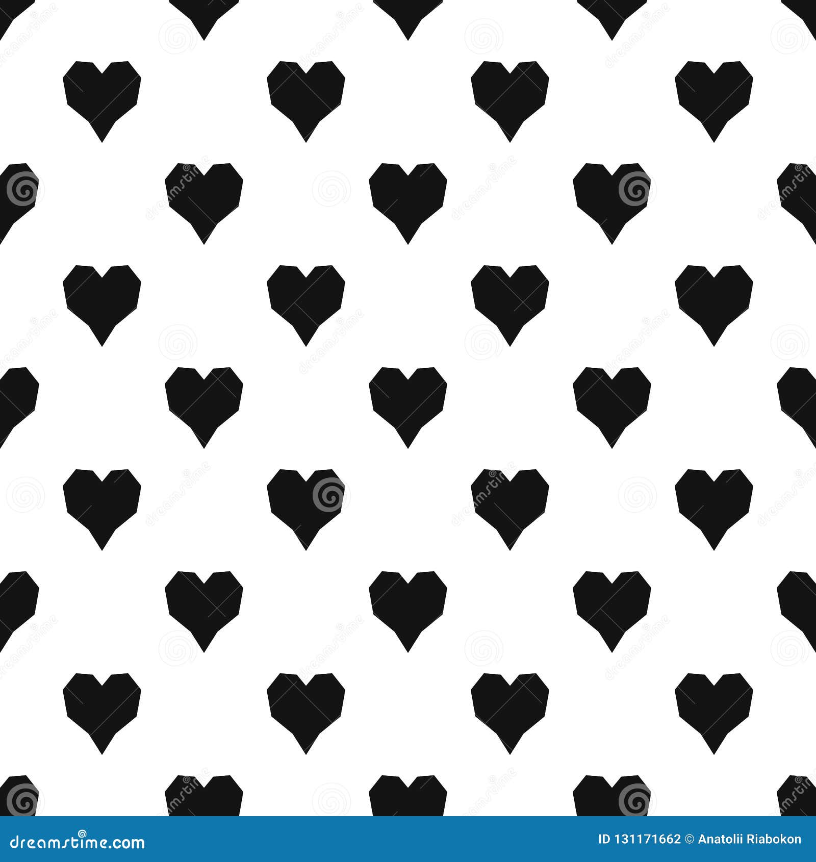 Angular Heart Pattern Seamless Vector Stock Vector - Illustration of ...