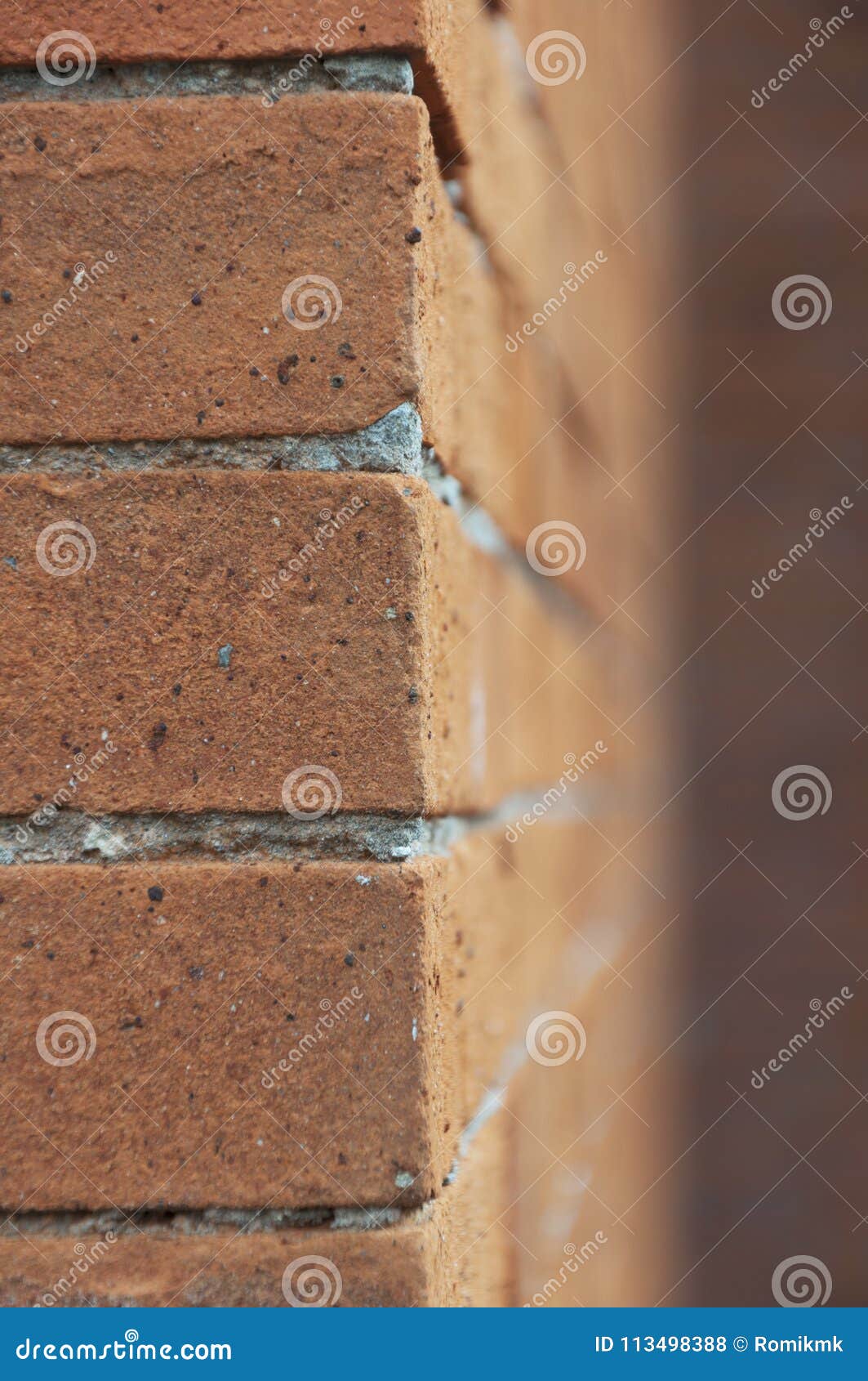 Angular Part of Red Brick Wall Stock Photo - Image of block, build ...