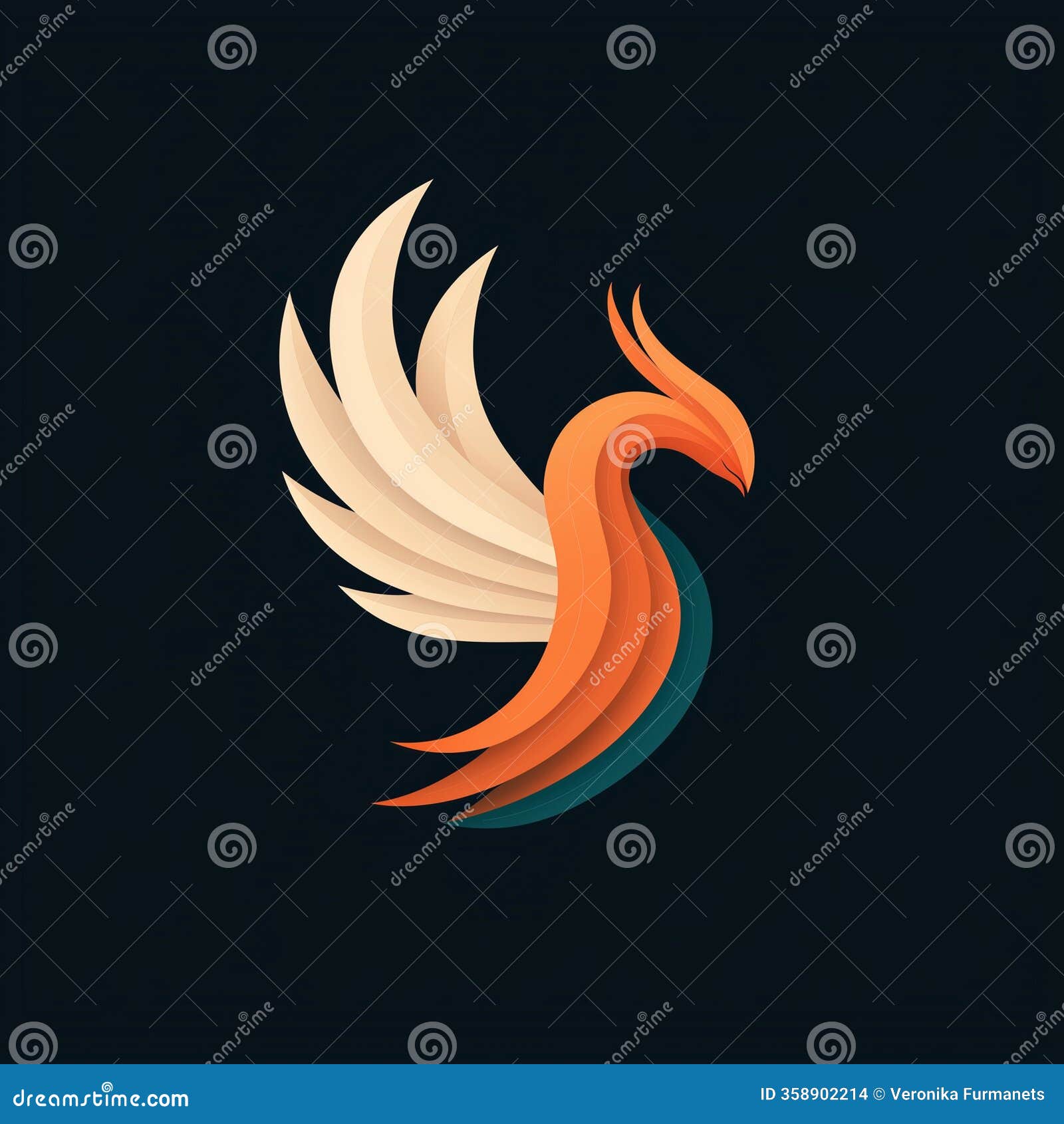 Angular Phoenix Silhouette Logo Design Stock Illustration ...