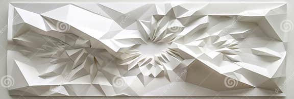 Angular and Precise this Paper Sculpture Explores Geometric Space Stock ...