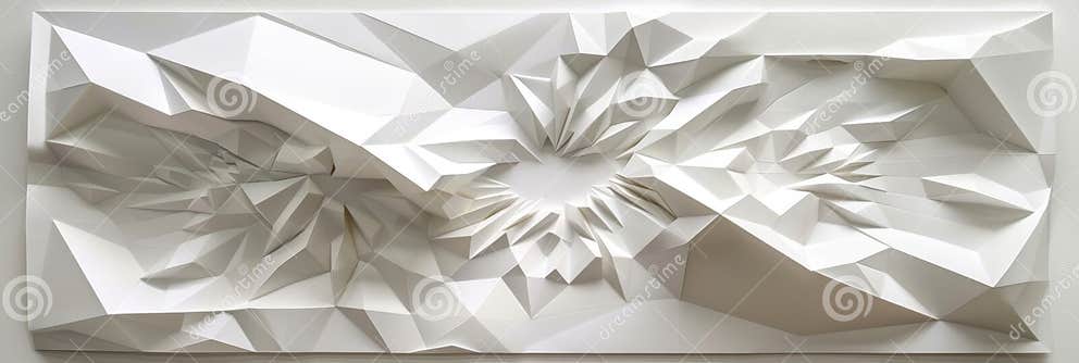 Angular and Precise this Paper Sculpture Explores Geometric Space Stock ...