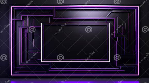 Angular Purple Abstract Frame Stock Illustration - Illustration of ...