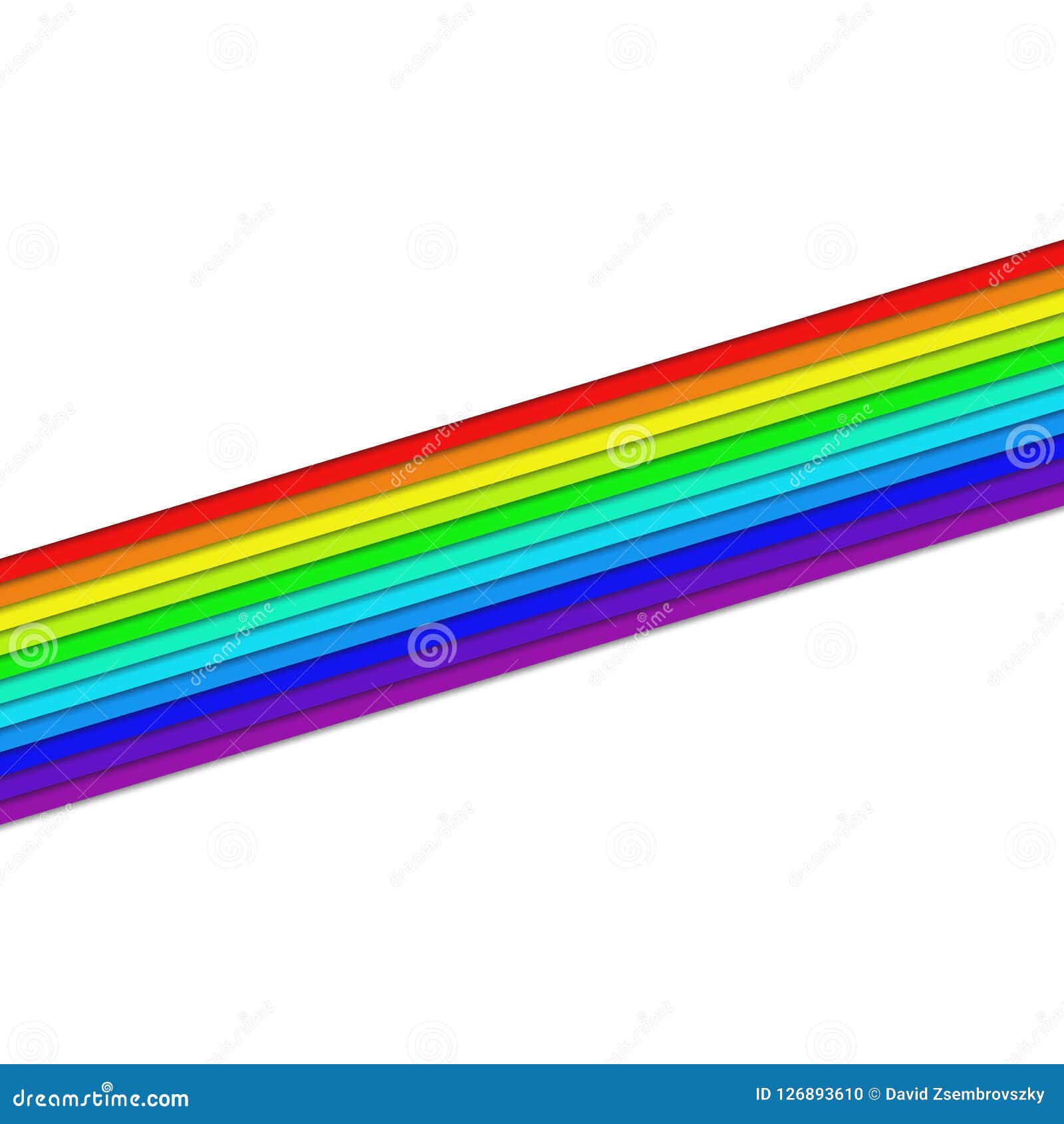 Angular Rainbow Colored Stripes - Vector Design Element Stock Vector - Illustration of ornament ...