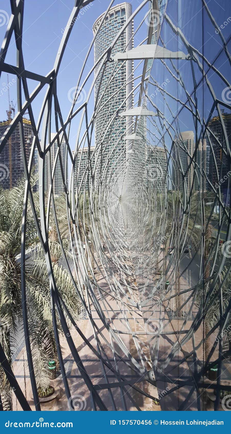 Angular View of the Pedestrian Bridge of Dubai Mall Metro Station To ...