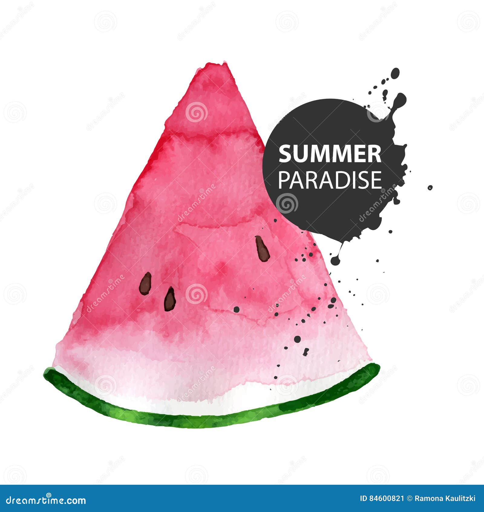 Anguria Disegnata a Mano Dell'acquerello Illustrazione di Stock ...