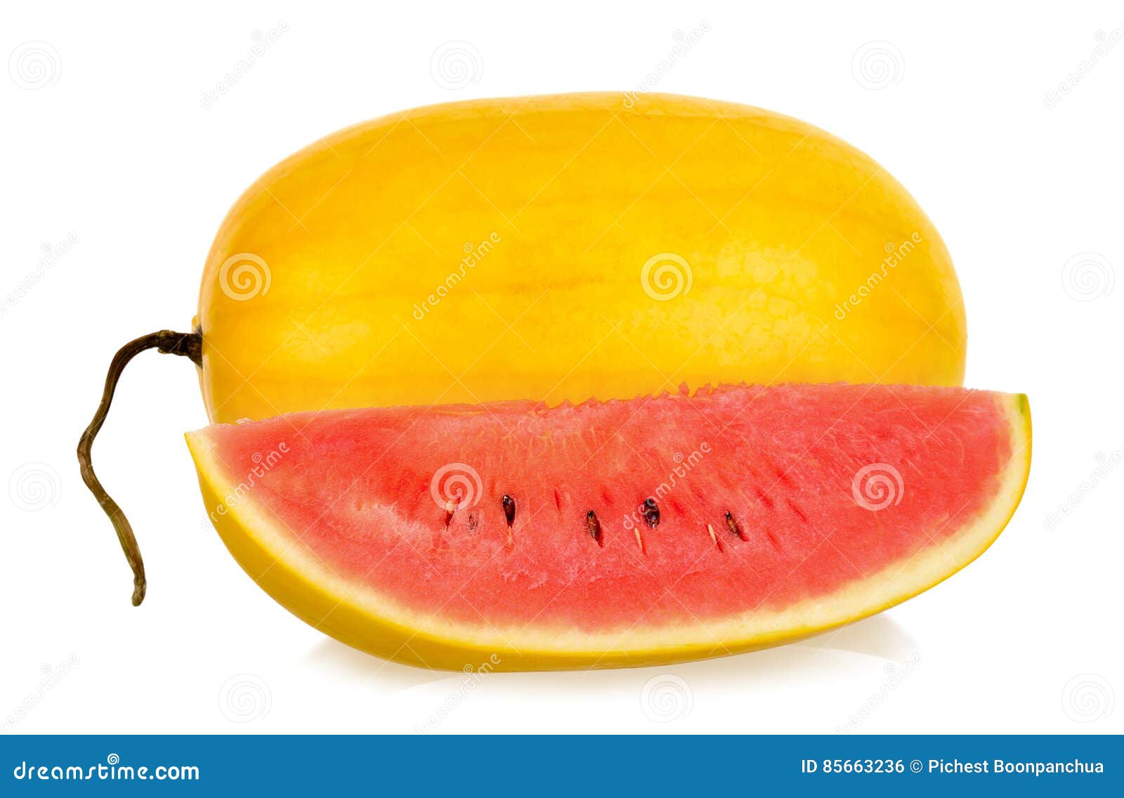 Anguria Gialla Isolata Sui Precedenti Bianchi Fotografia Stock ...