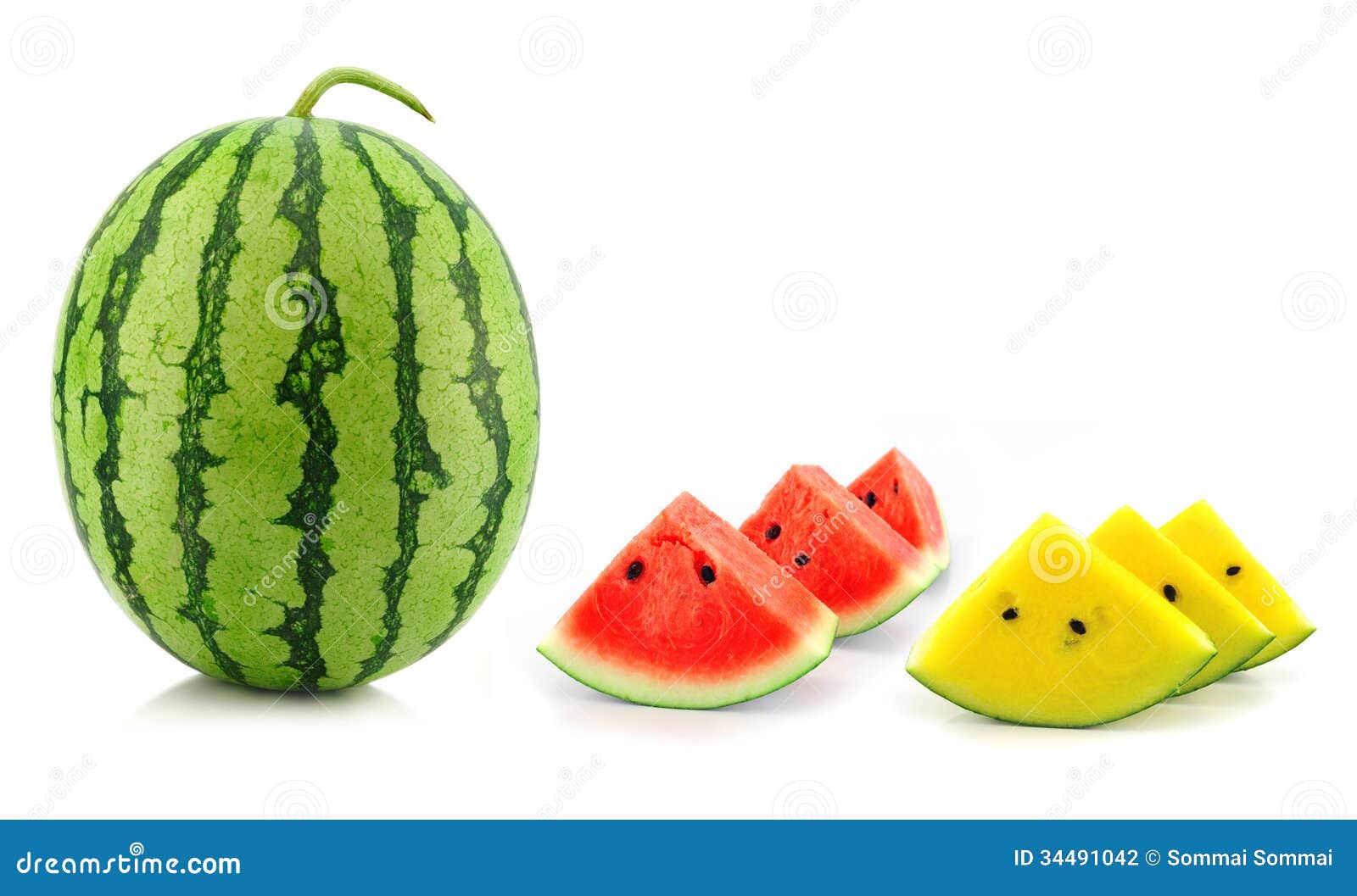 Anguria Gialla Rossa Su Fondo Bianco Fotografia Stock - Immagine di ...