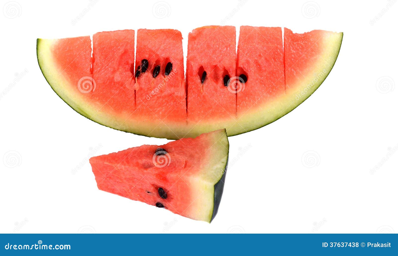 Anguria Matura Affettata Isolata Fotografia Stock - Immagine di ...